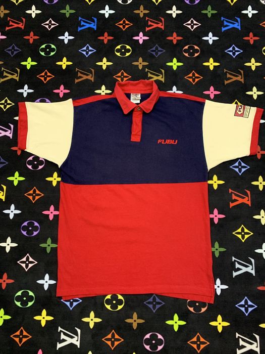 Vintage FUBU RAPPER/HIP HOP STYLE MULTICOLOUR POLO SHIRT | Grailed