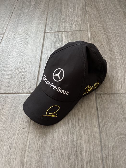 Vintage Mercedes Benz Lewis Hamilton Ball Cap Hat Black Adjustable ...