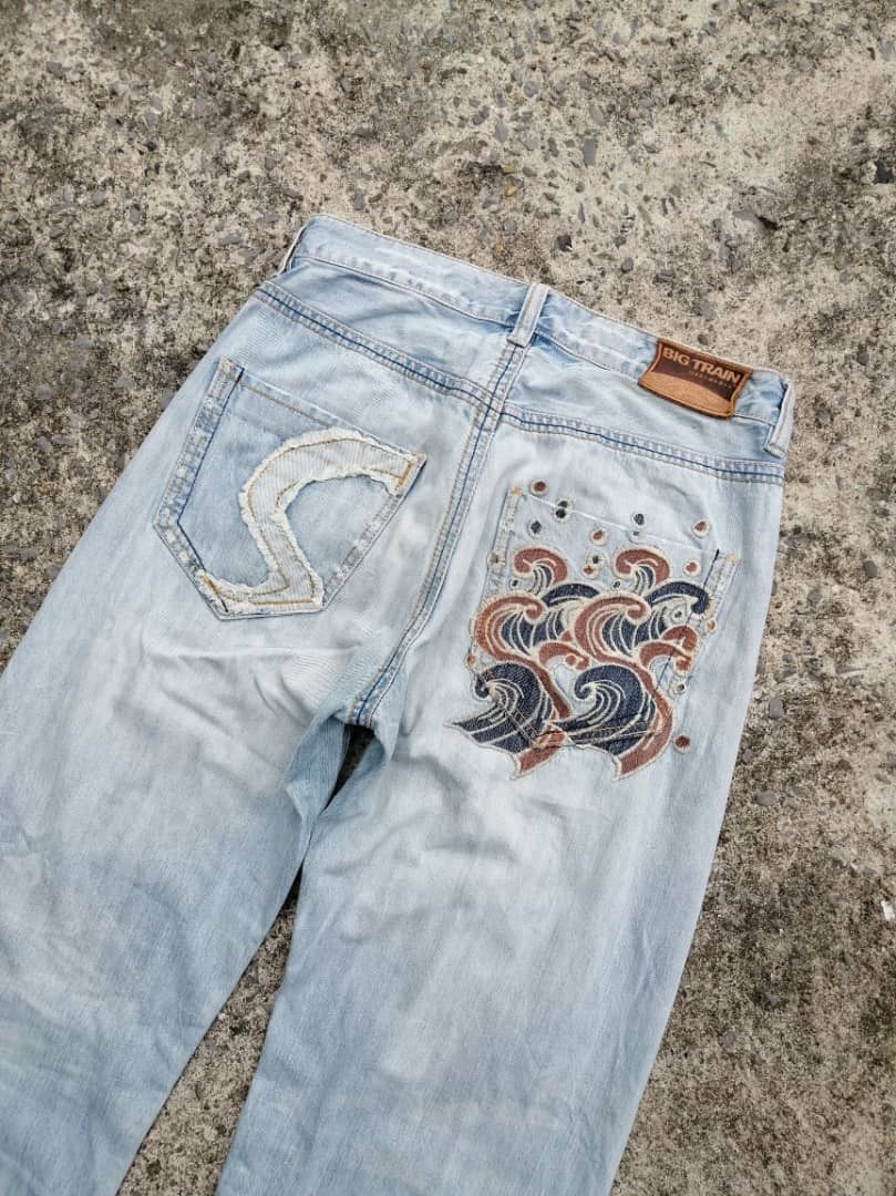 Japanese Brand Osaka Big Train Japan Embroidered Denim Jeans | Grailed