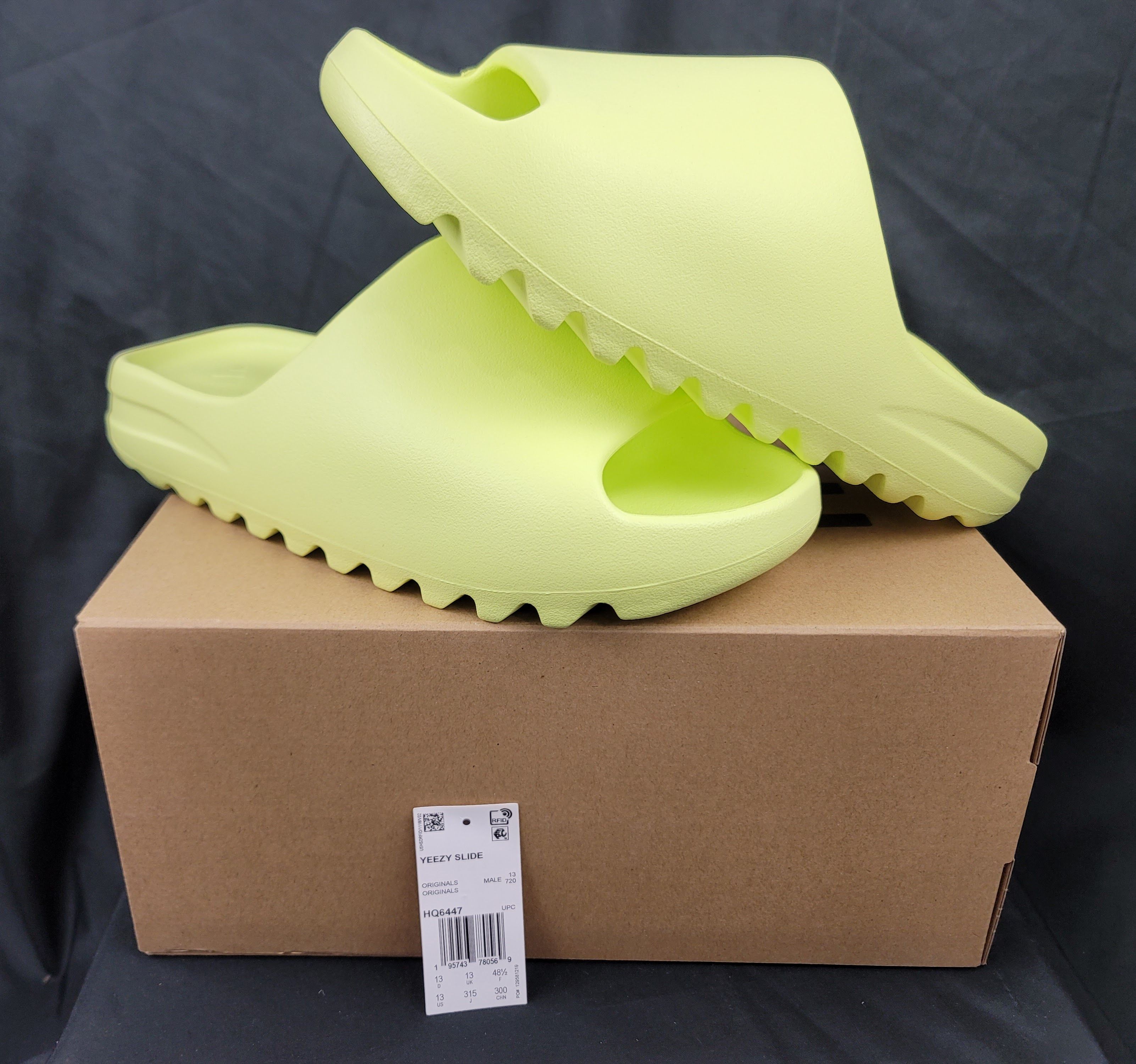 Adidas × Kanye West Adidas Yeezy Slide Green Glow (2022) Men’s Kanye ...