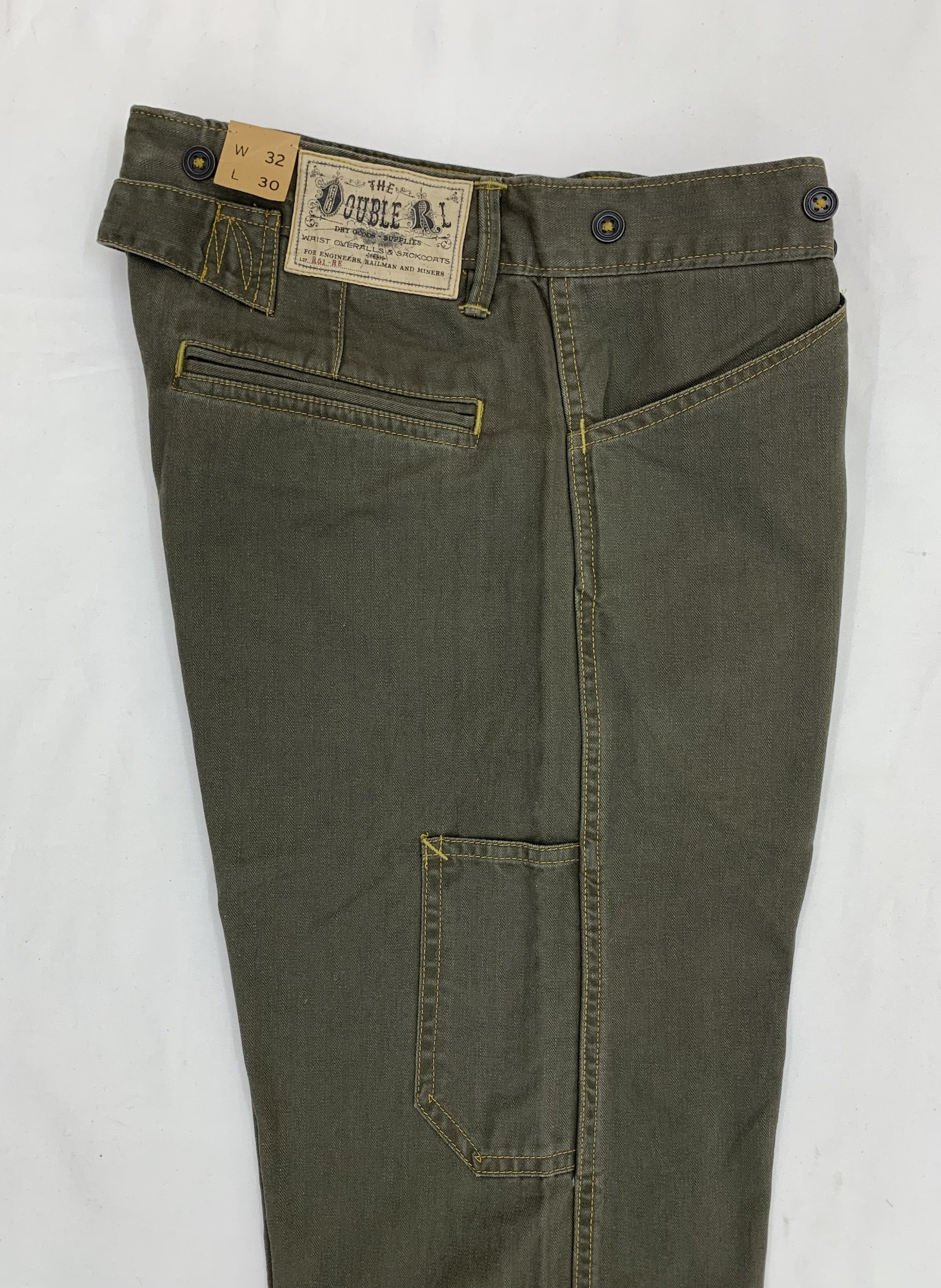 RRL Ralph Lauren × Ralph Lauren × Streetwear Double RL Officer Linen ...