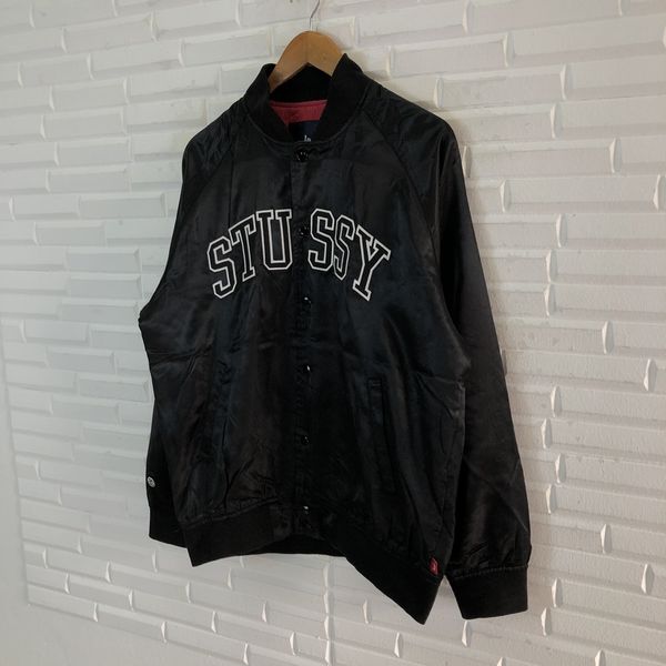 Stussy VINTAGE STUSSY BOMBER JACKET BIG LOGO | Grailed