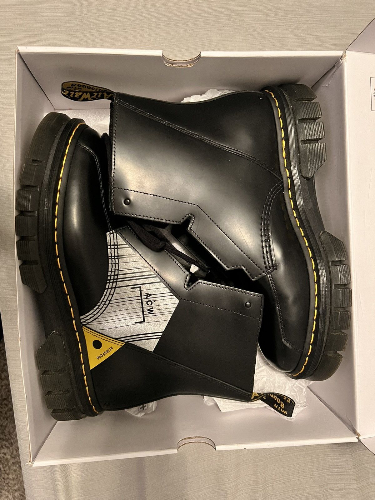 A Cold Wall × Dr. Martens DR MARTENS x ACW LEATHER PLATFORM BOOTS | Grailed