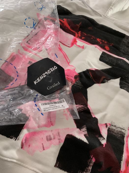 Off-White Off White Acrylic Paint Arrow Hoodie | Grailed