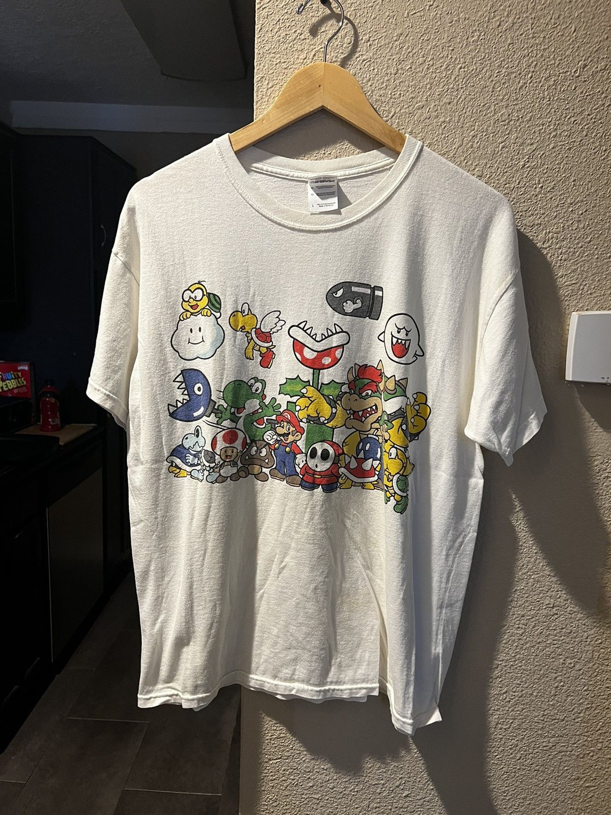 Vintage Vintage Y2K Mario video game graphic t shirt faded | Grailed