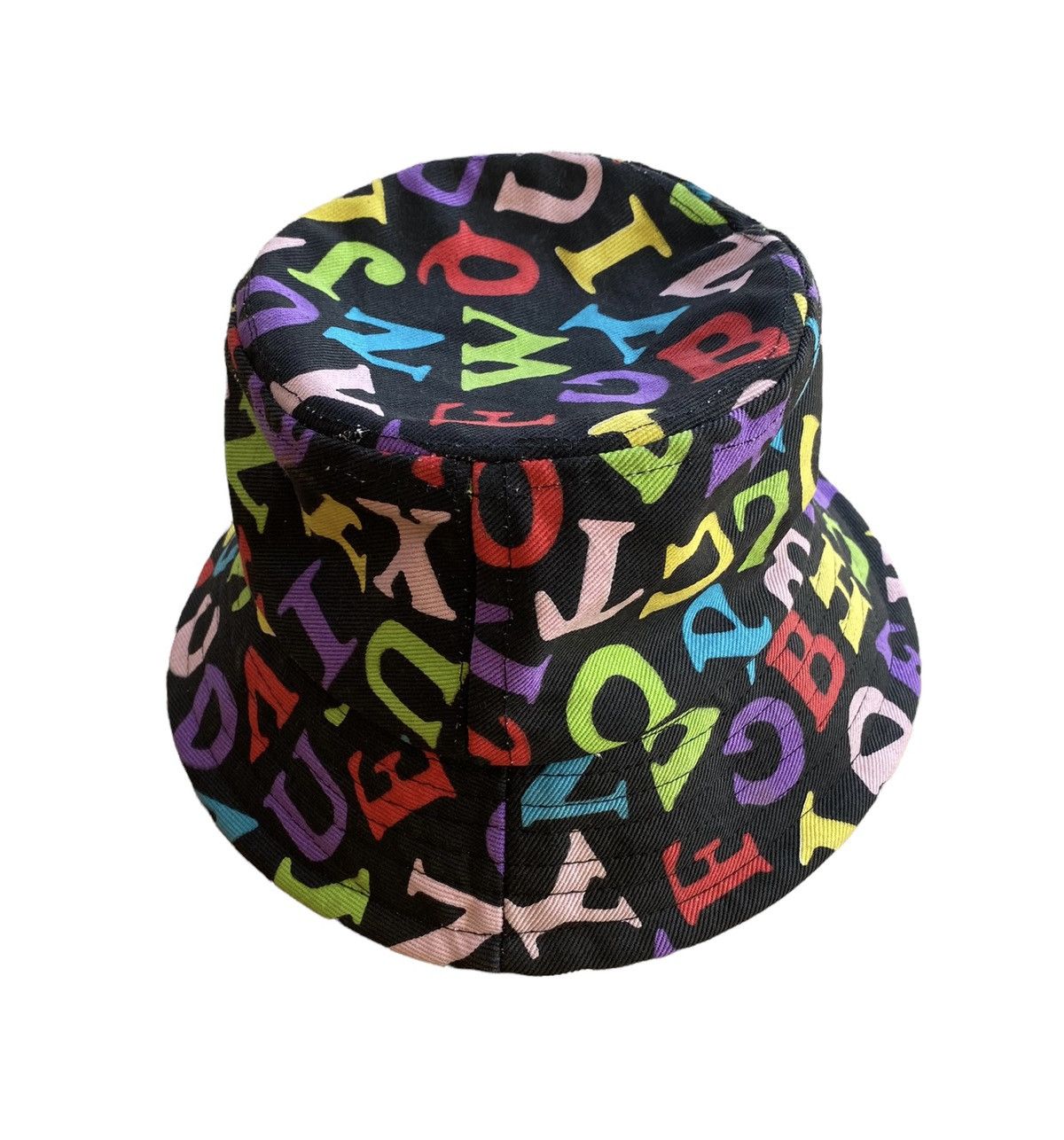 Vintage GRAIL🔥JEREMY SCOTT🇺🇸 PATCHWORK MONOGRAM ABC BUCKET HATS | Grailed