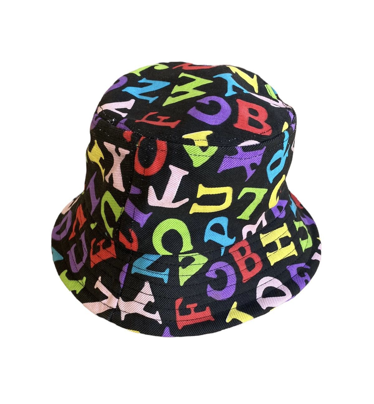 Vintage GRAIL🔥JEREMY SCOTT🇺🇸 PATCHWORK MONOGRAM ABC BUCKET HATS | Grailed