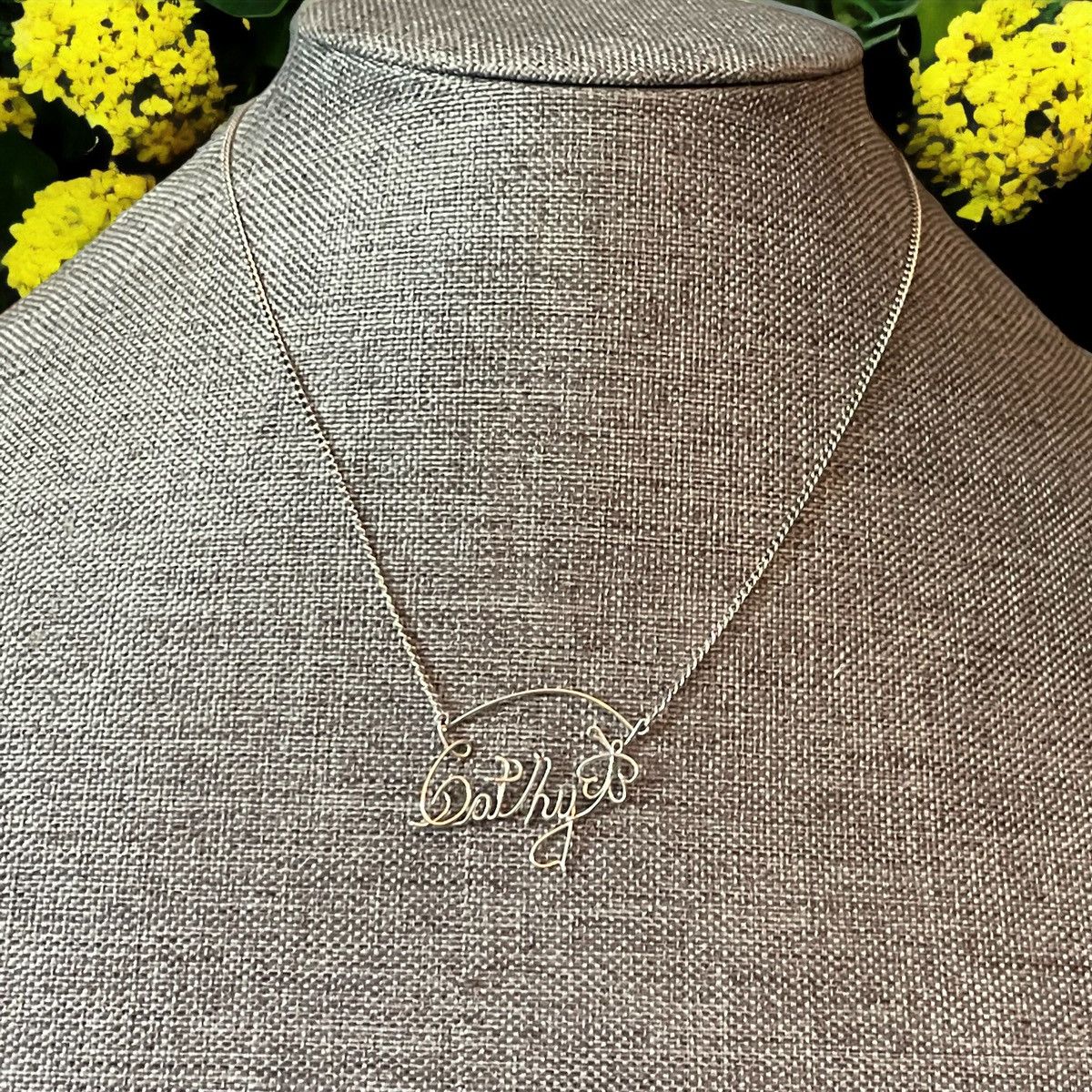 Other Cathy wired name plate necklace | Grailed