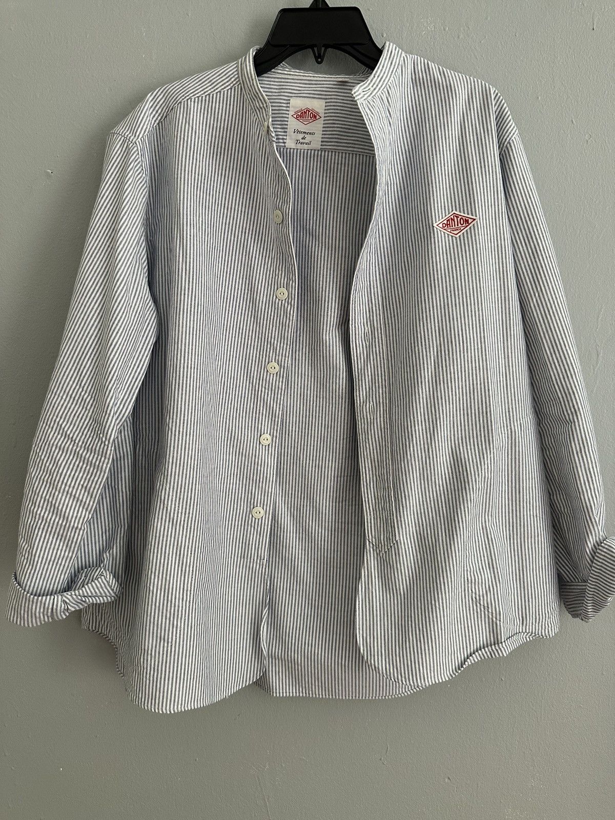 Danton Danton Collarless Work Shirt - 42 | Grailed