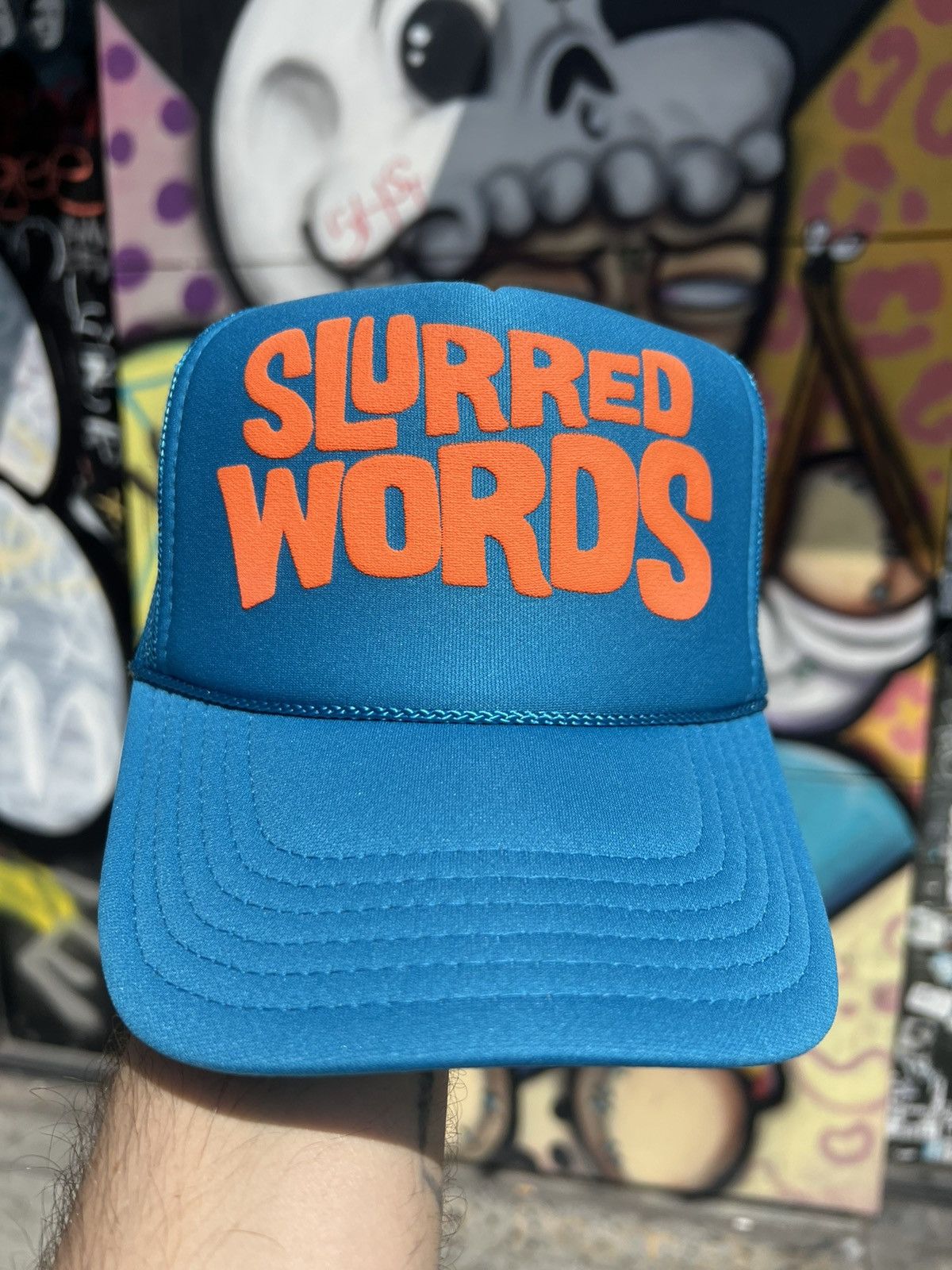 Custom Slurred Words Trucker | Grailed