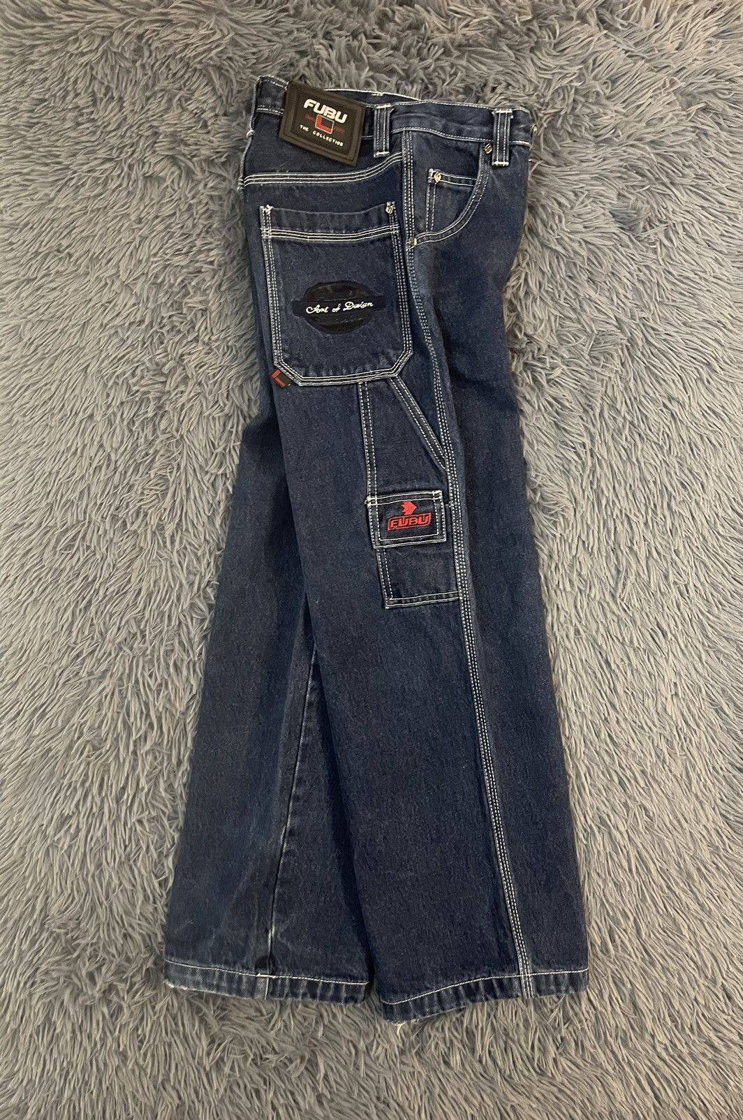 Fubu × Vintage Fubu 90s vintage baggy wide leg jeans denim pants | Grailed