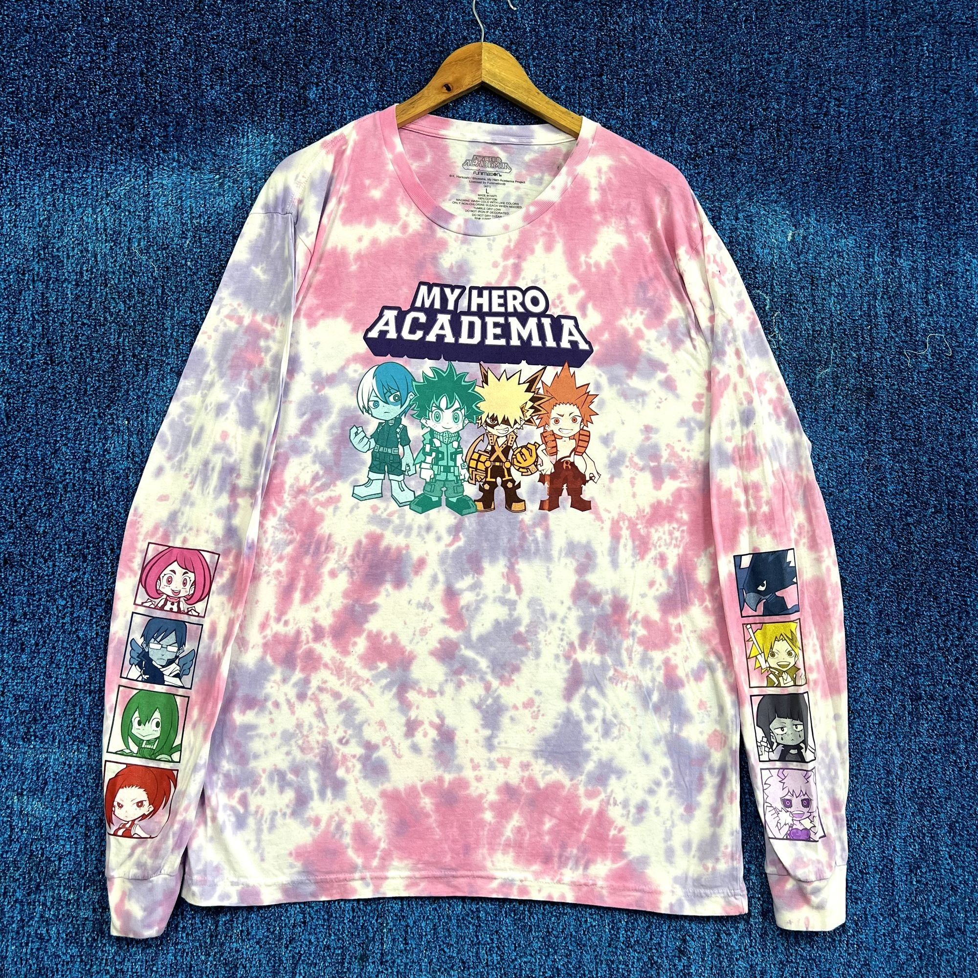 Very Rare My Hero Academia Chibi Anime L/S Tie Dye L | Grailed
