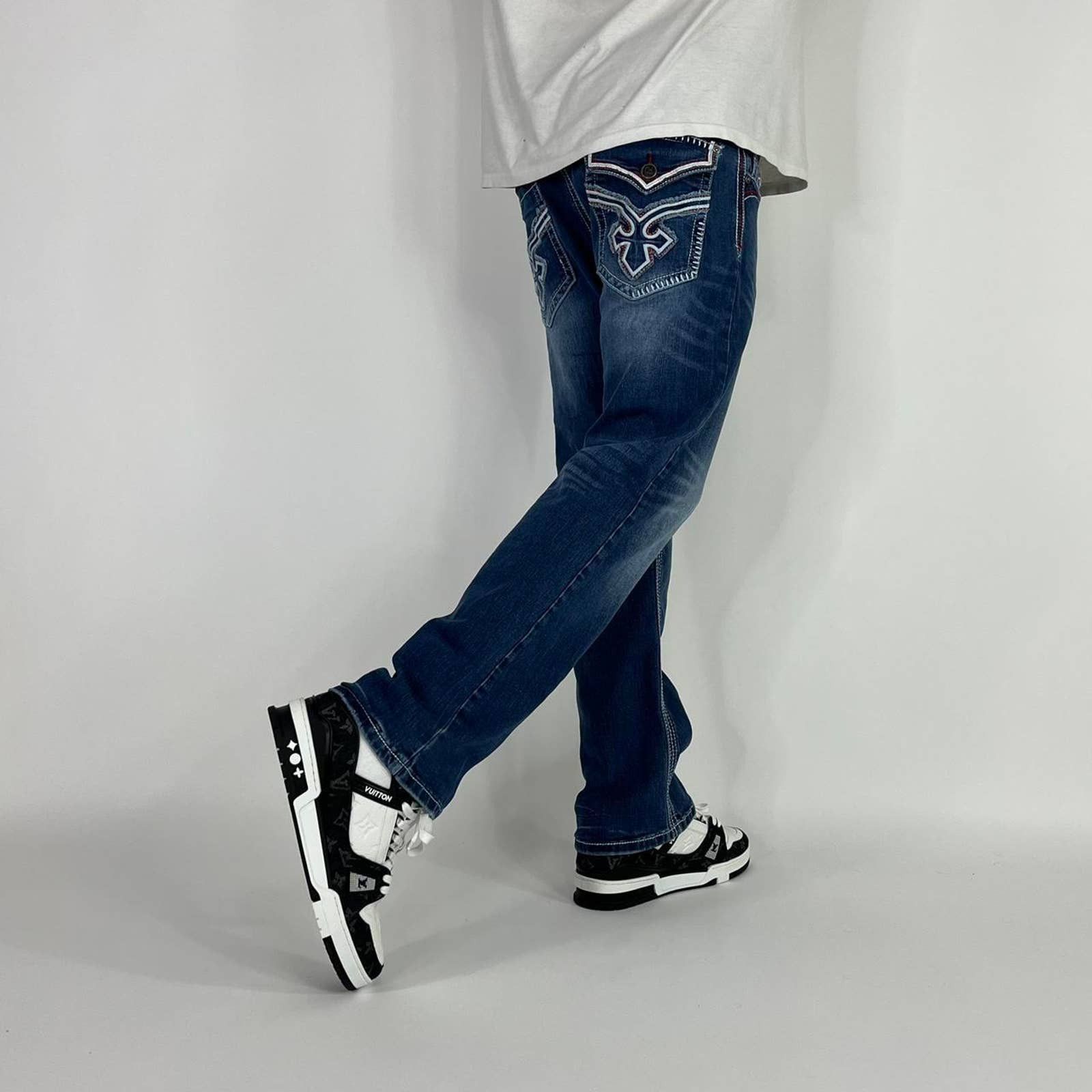 Vintage Vintage 1990s Rap Style Graphic Denim Jeans | Grailed
