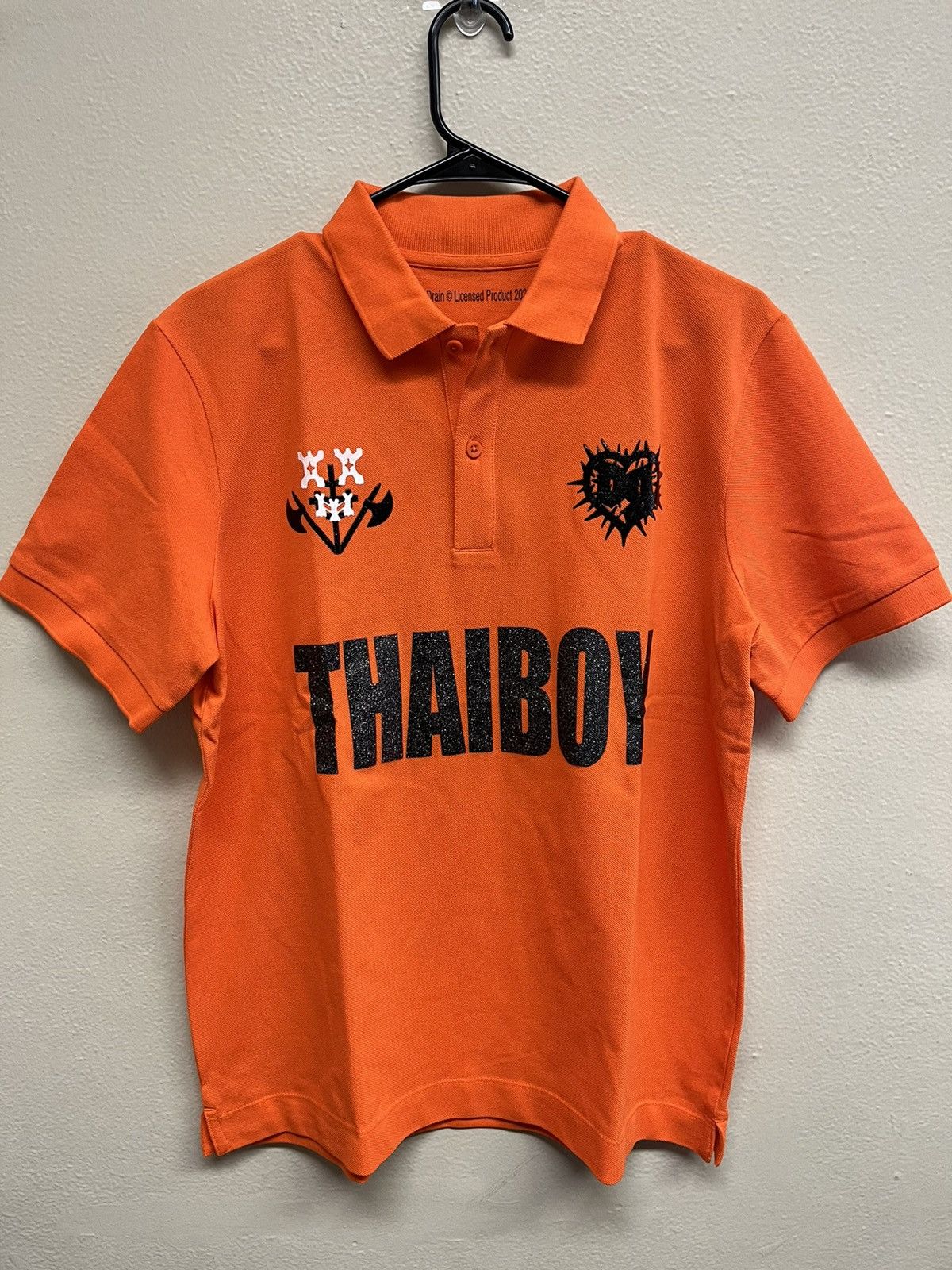 Drain Gang × Sad Boys Thaiboy Digital Back 2 Life Polo Orange | M | Grailed