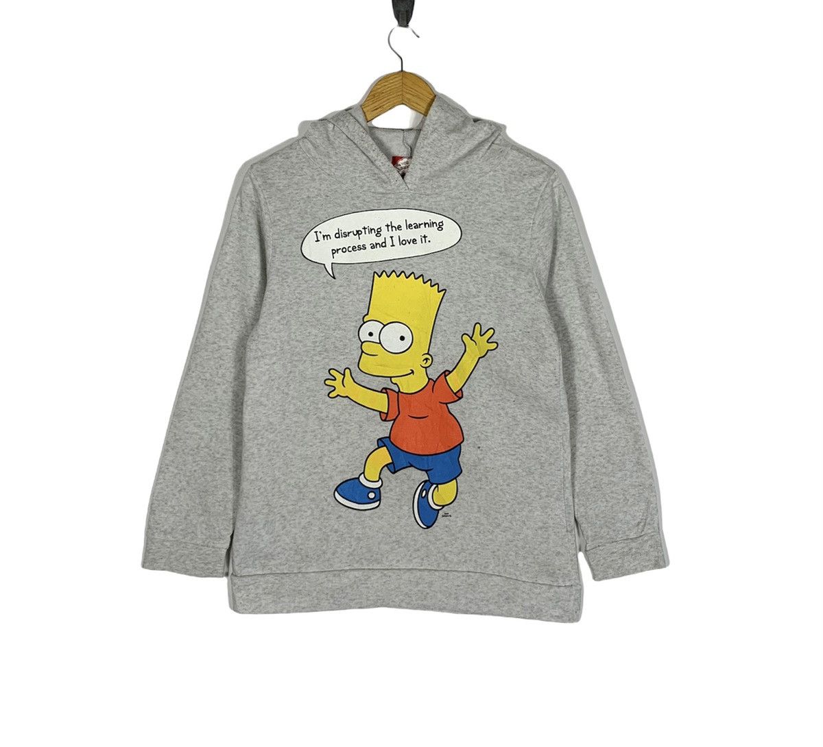 Archival Clothing Vintage Y2K Bart Simpson Hoodie Grey Colour | Grailed