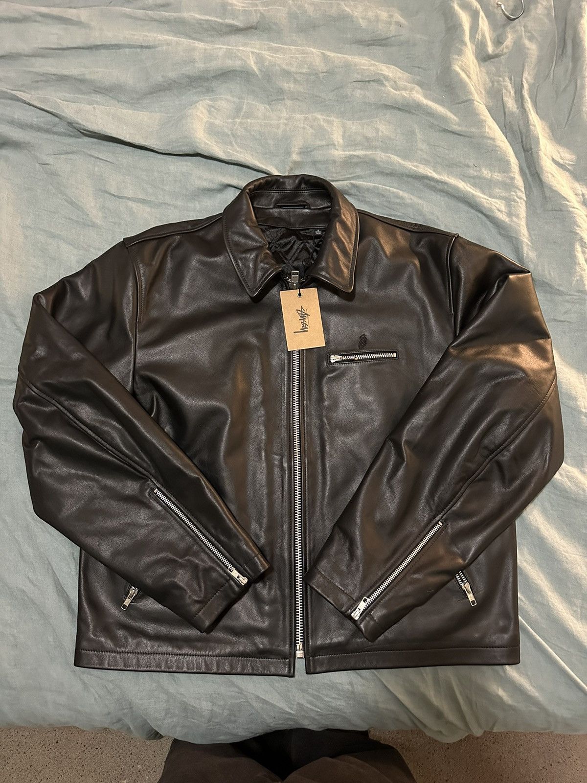Stussy Stussy Leather Bing Jacket Brand new size L | Grailed