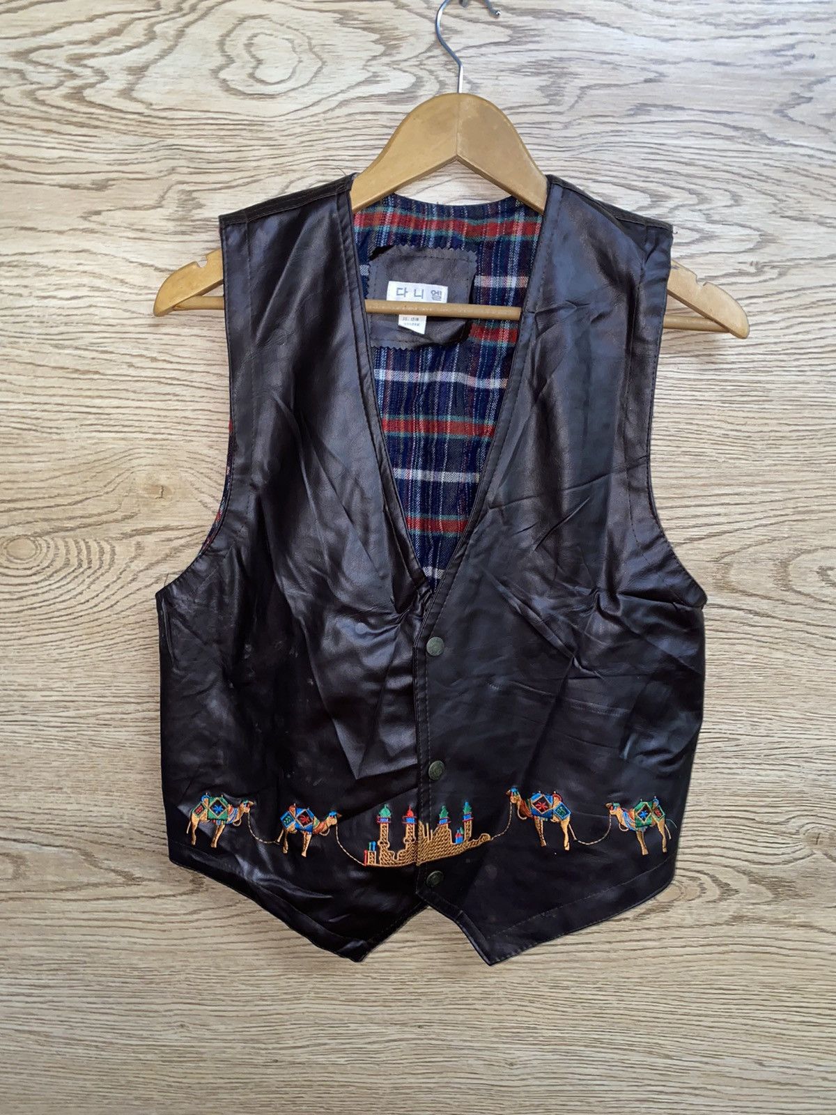 Leather Vintage Daniel Vest Embroidered Camel Logo | Grailed