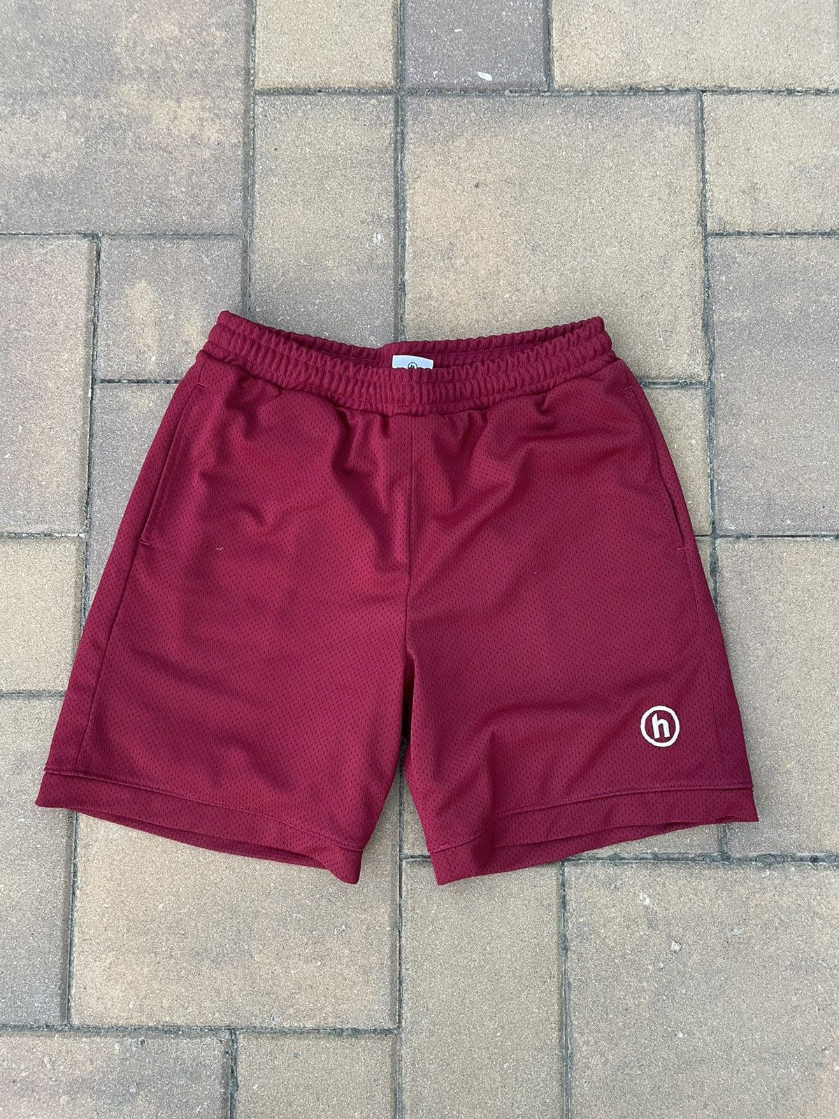 Streetwear Hidden Maroon Mesh Shorts Size M | Grailed