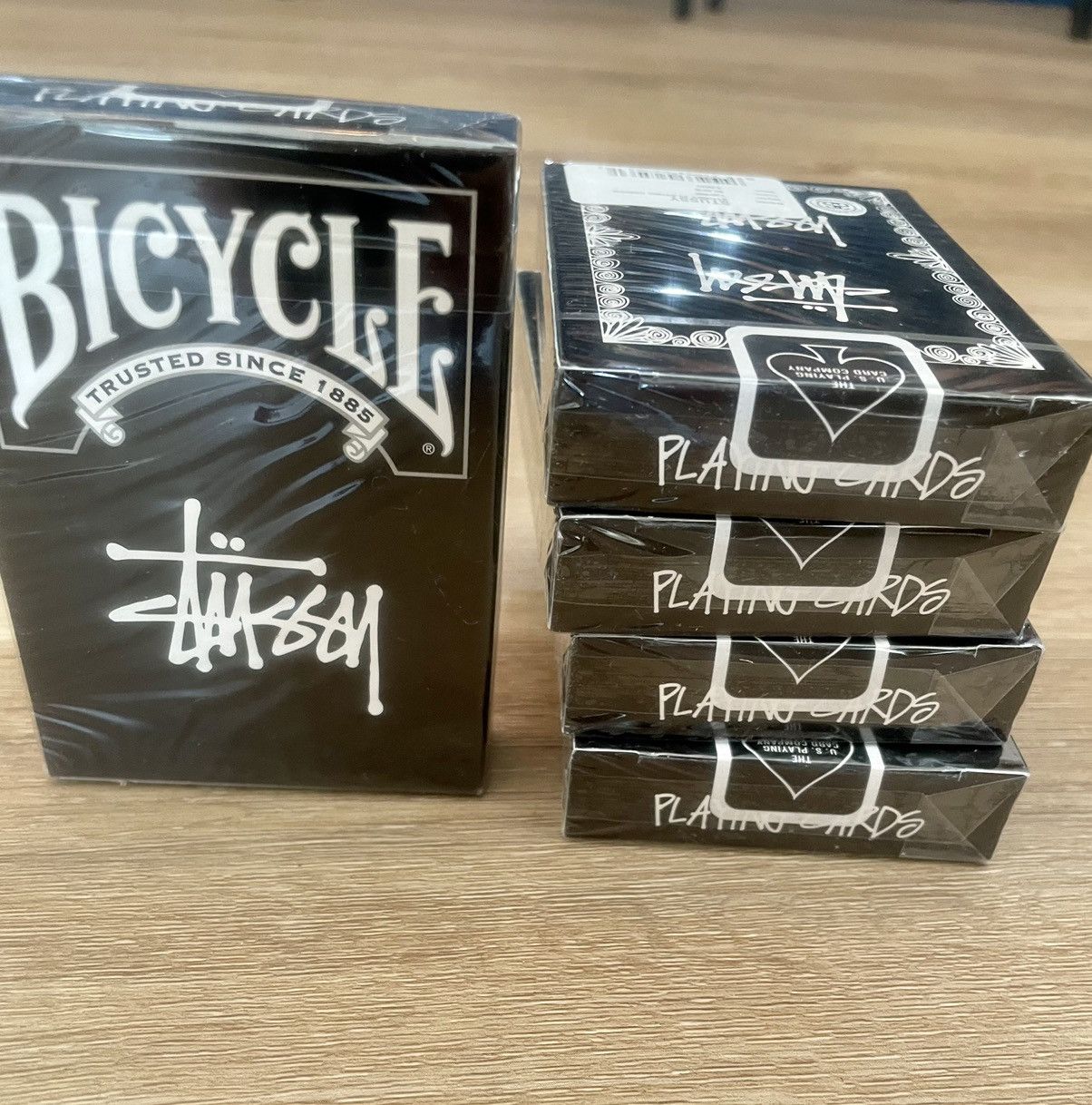 Stussy Deadstock STUSSY x Bicycle Playing Cards Deck Black (1x) | Grailed