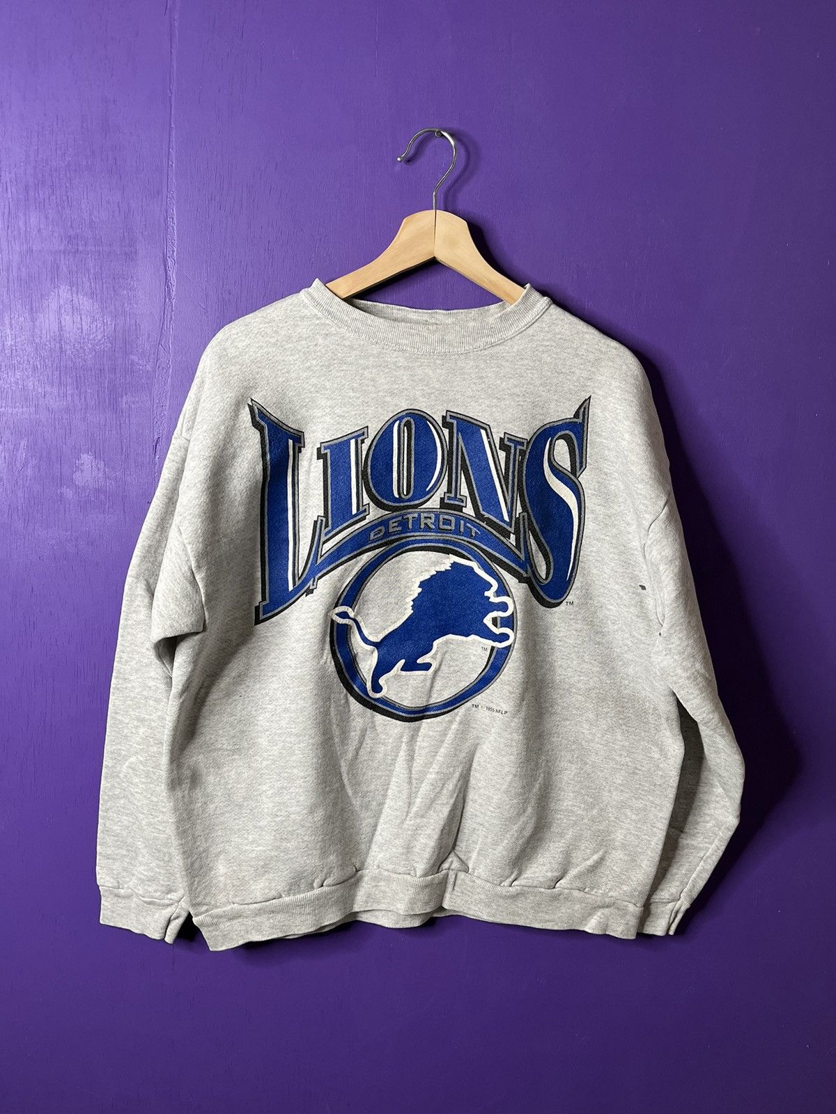 Logo 7 × NFL × Vintage Vintage 90s Logo 7 Detroit lions logo sweatshirt ...