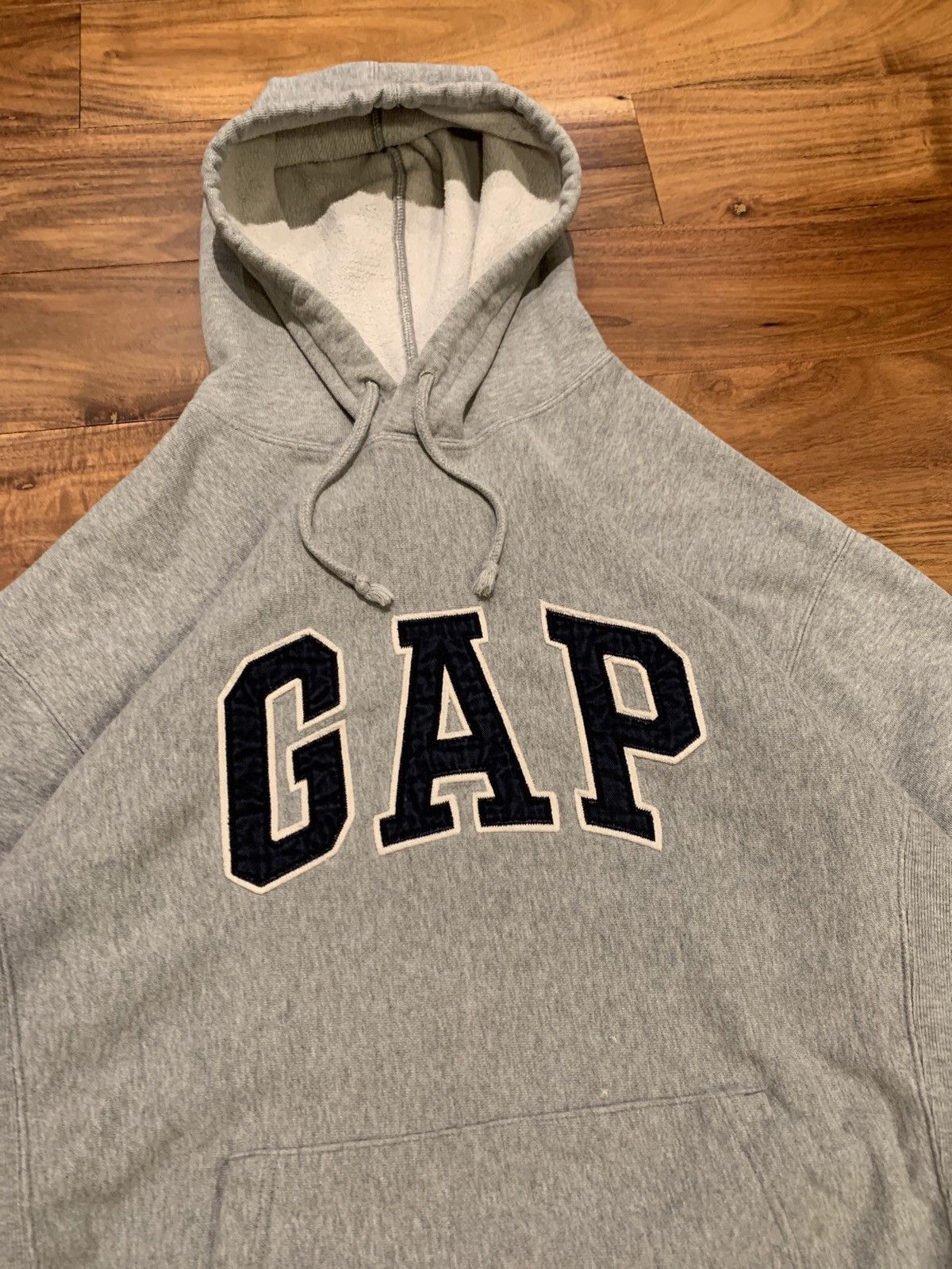 Gap × Vintage 00s Gap Reverse Weave Hoodie | Grailed