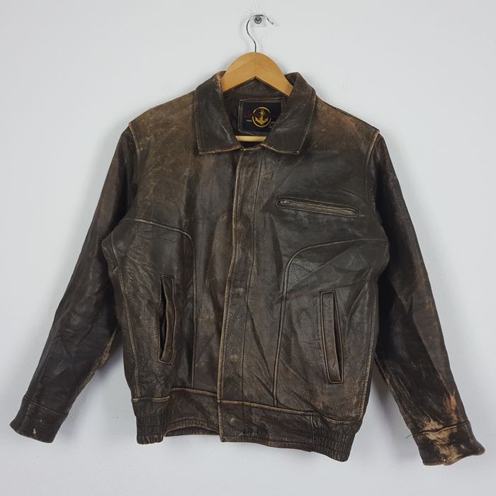 Vintage Vintage Japanese Brand Leather Jacket | Grailed