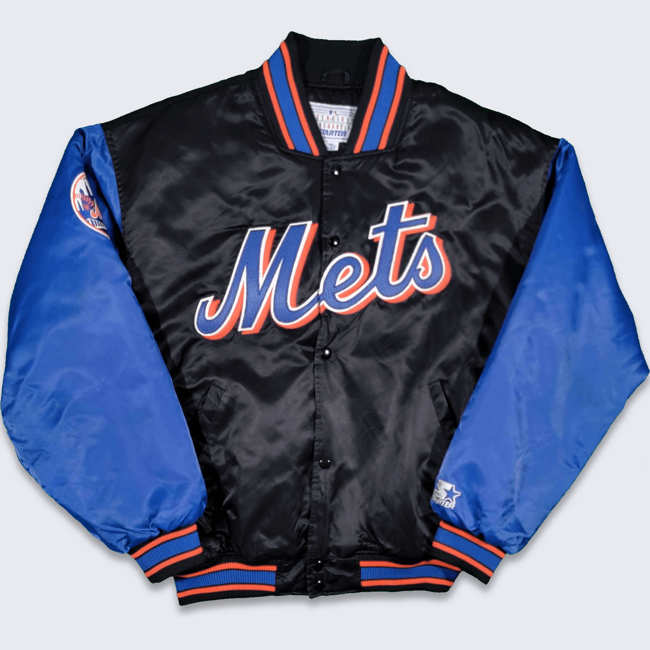 Vintage New York Mets Vintage 90s Starter Satin Bomber Jacket | Grailed