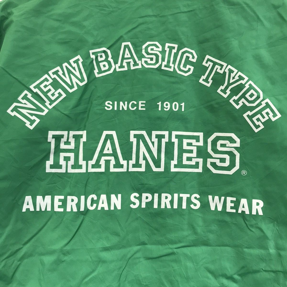 Hanes Vintage HANES USA Back Hit Green Coach Windbreaker Jacket | Grailed