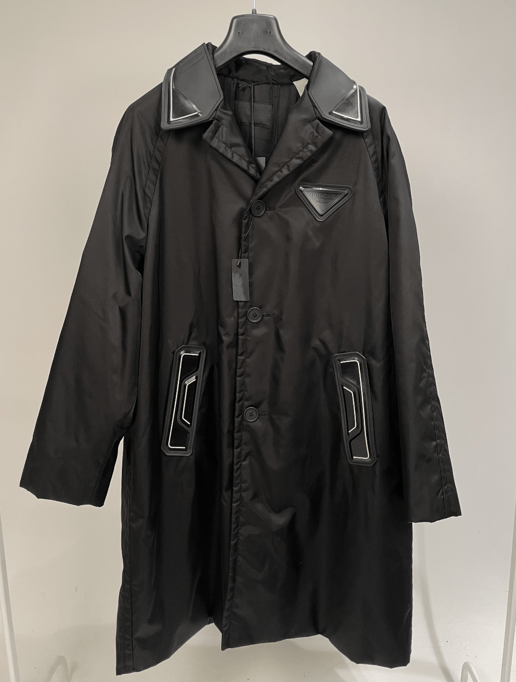 Prada Prada Triangle Logo Patch Nylon Coat | Grailed