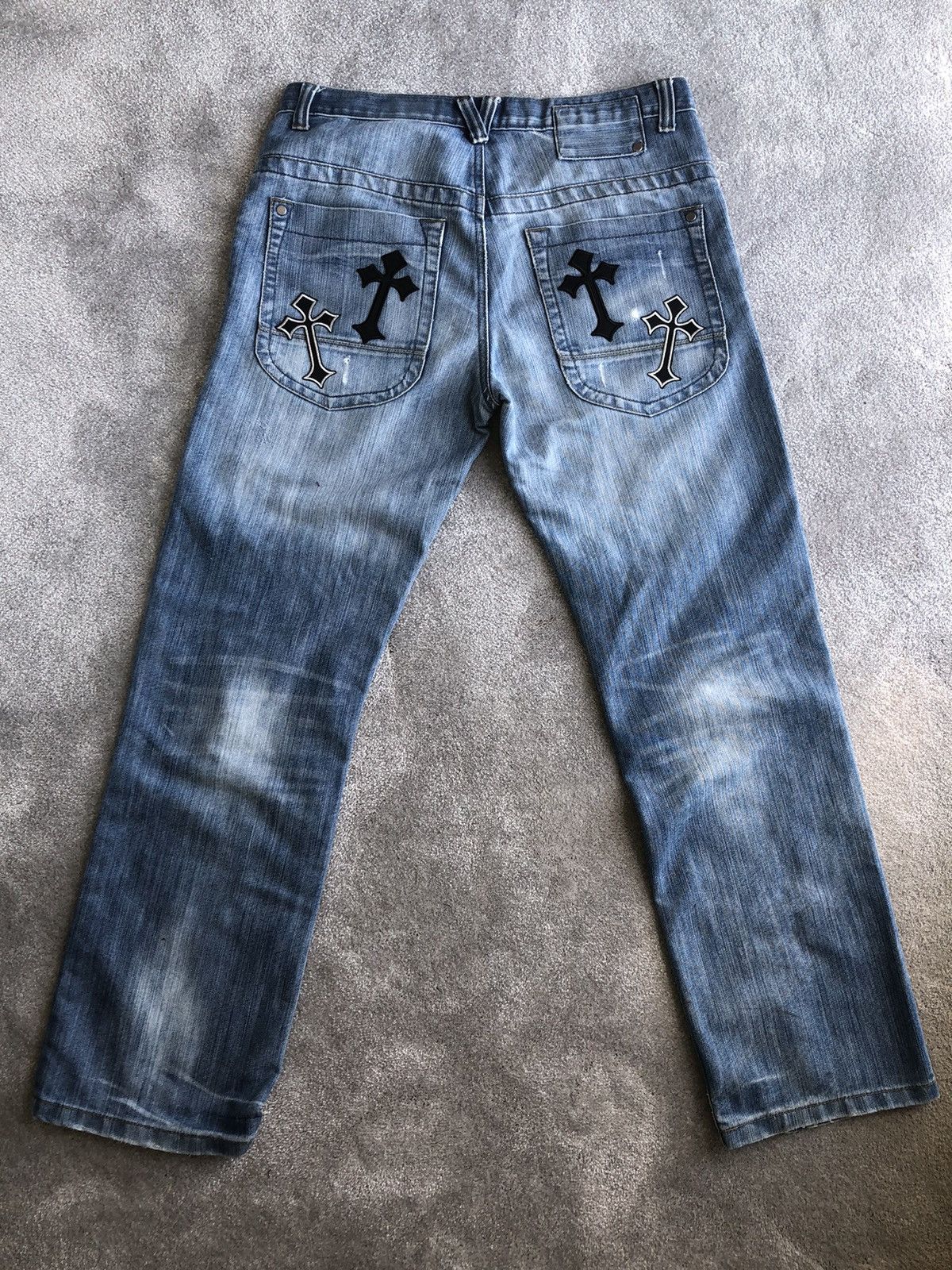 Vintage Vintage custom cross pants look like chrome hearts | Grailed