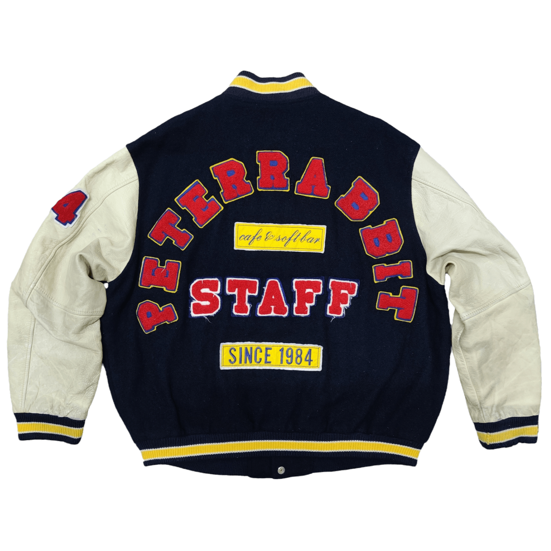 Vintage Vintage Peter Rabbit Staff Varsity Jacket Wool Leather | Grailed