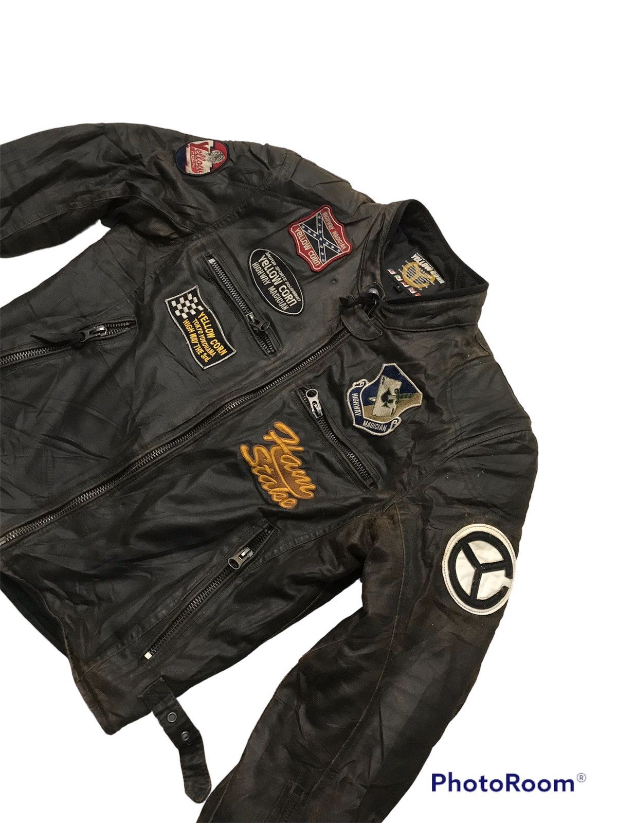 Japanese Brand yellow corn leather jacket rare item | Grailed