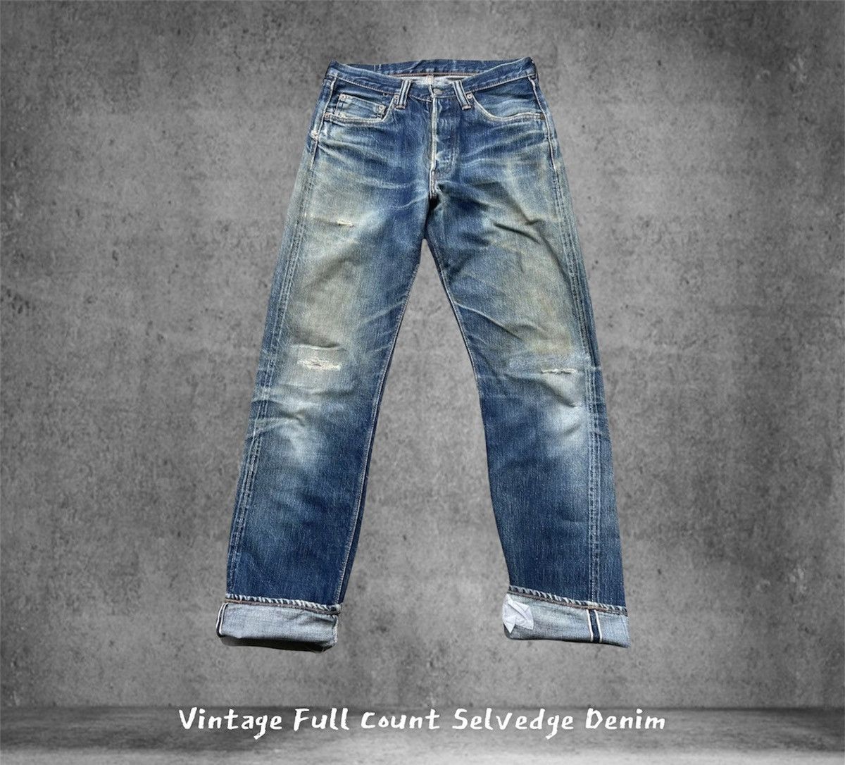 Vintage Vintage Full COUNT Japan Selvedge Distressed & Rework Denim ...