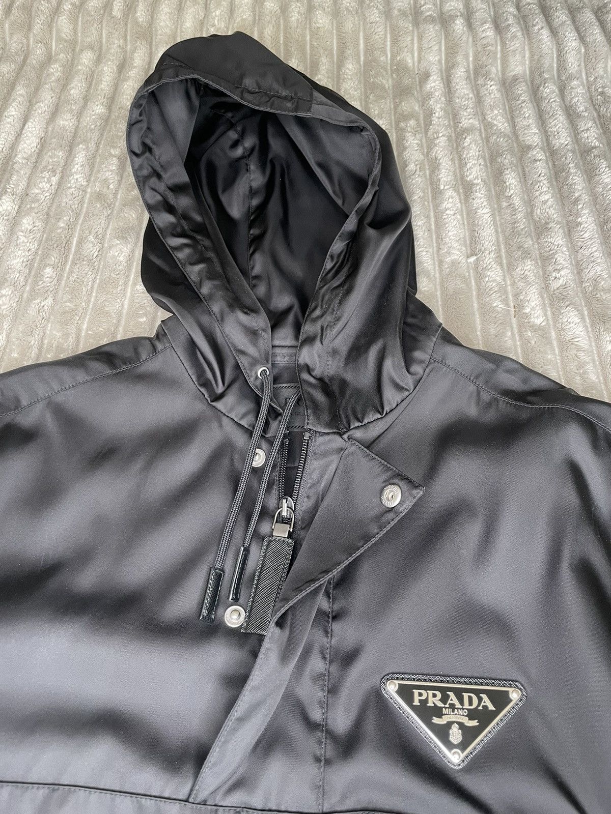 Prada Nylon Gabardine Anorak Jacket | Grailed