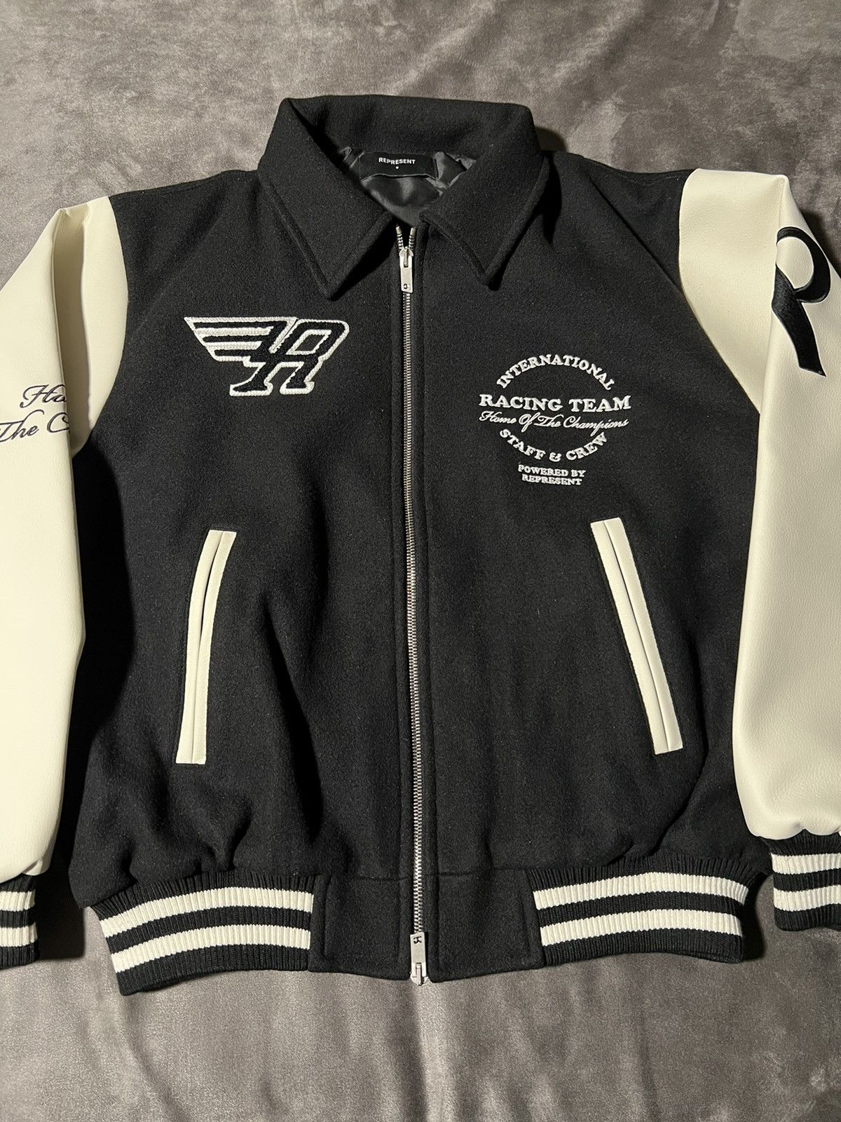 Represent Clo. Represent ‘Racing Team’ Varsity Jacket | Grailed