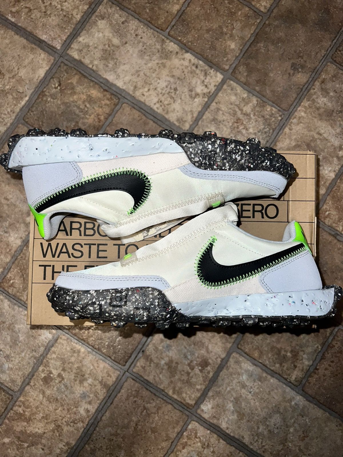 Nike Nike Waffle Racer Crater Pale Ivory Electric Green | Grailed