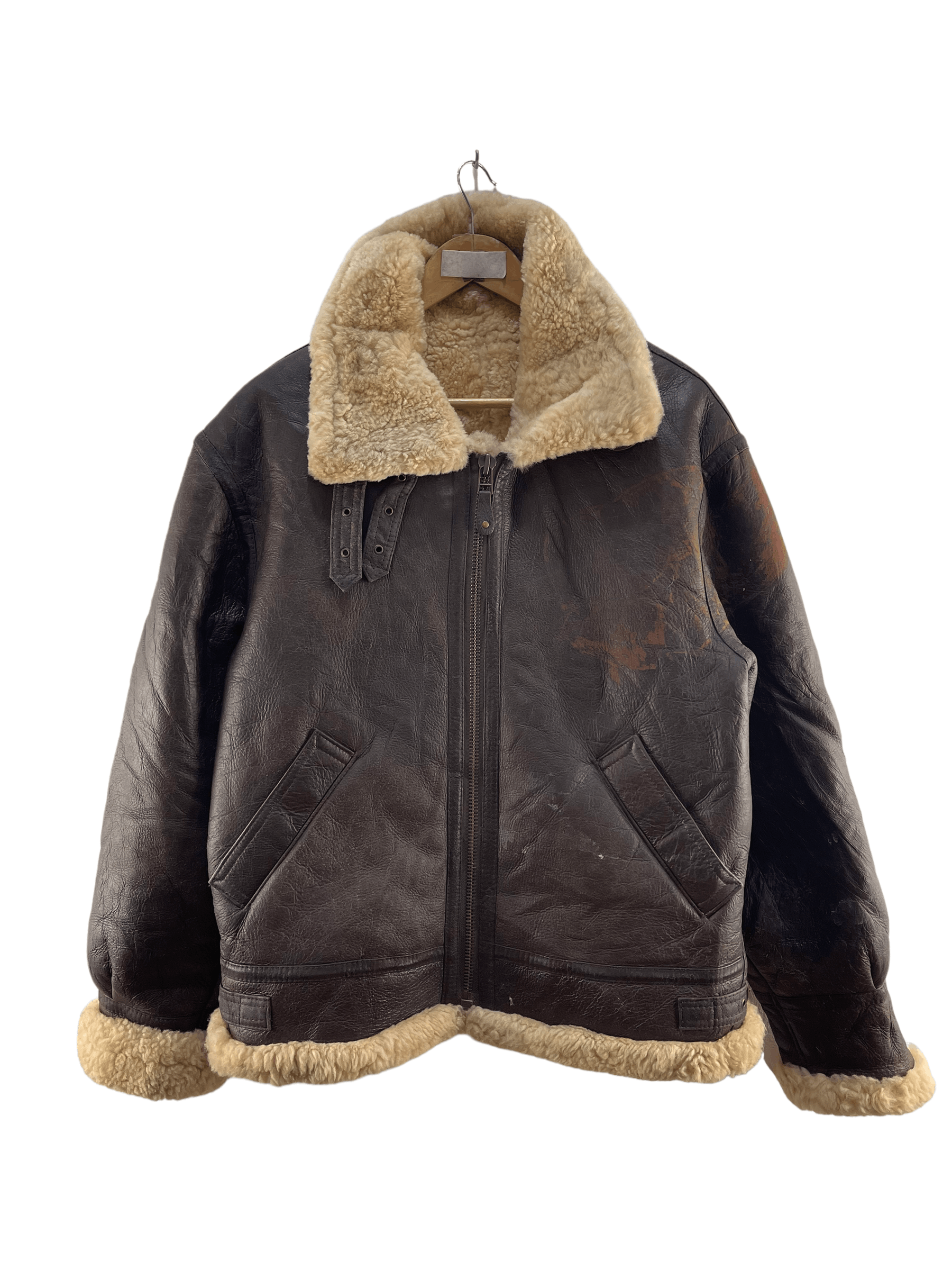 B 3 × Leather Jacket × Military Vintage U.S Army Air Force Type B3 ...