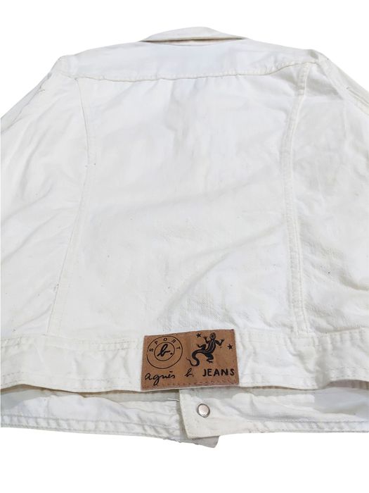 Agnes B. RARE! VTG AGNES B PARIS CREAM DENIM TRUCKER JACKET | Grailed
