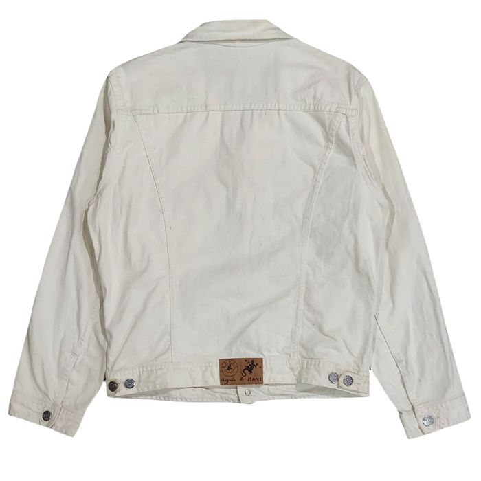 Agnes B. RARE! VTG AGNES B PARIS CREAM DENIM TRUCKER JACKET | Grailed