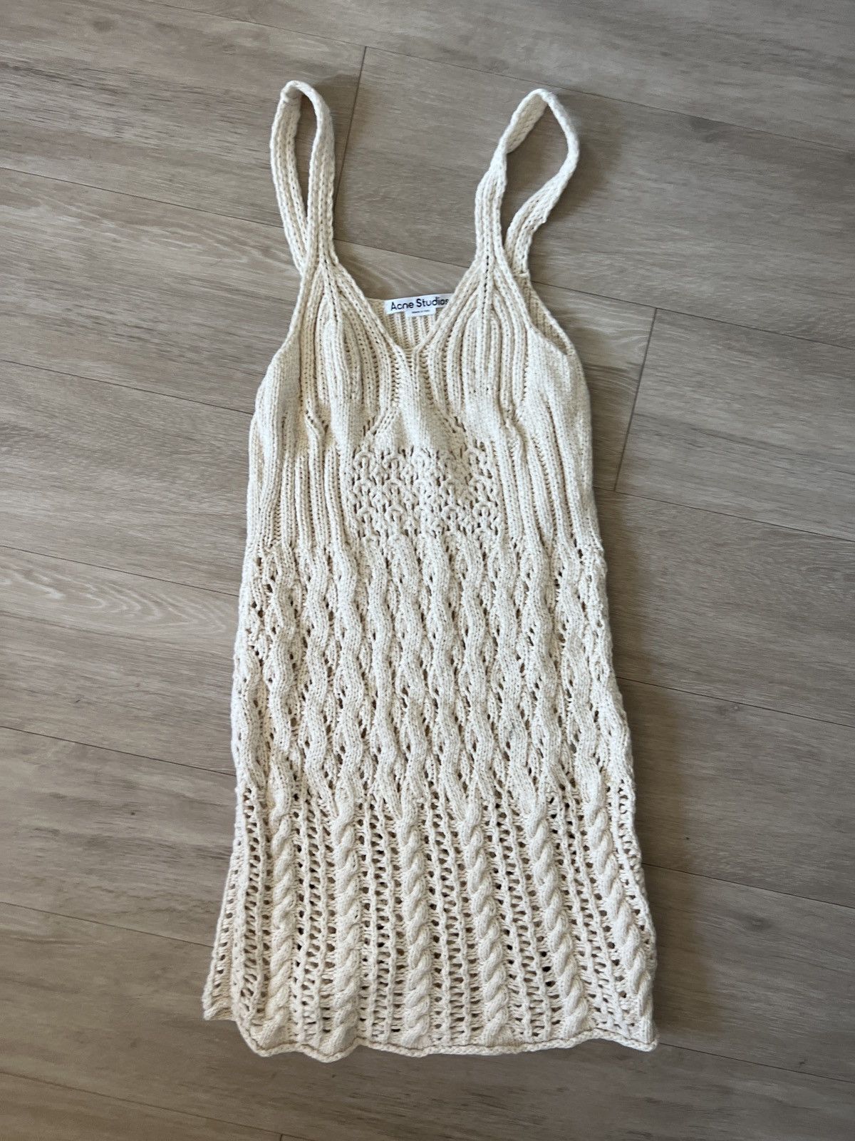 Acne Studios Acne Studios Crochet Dress in Warm White | Grailed