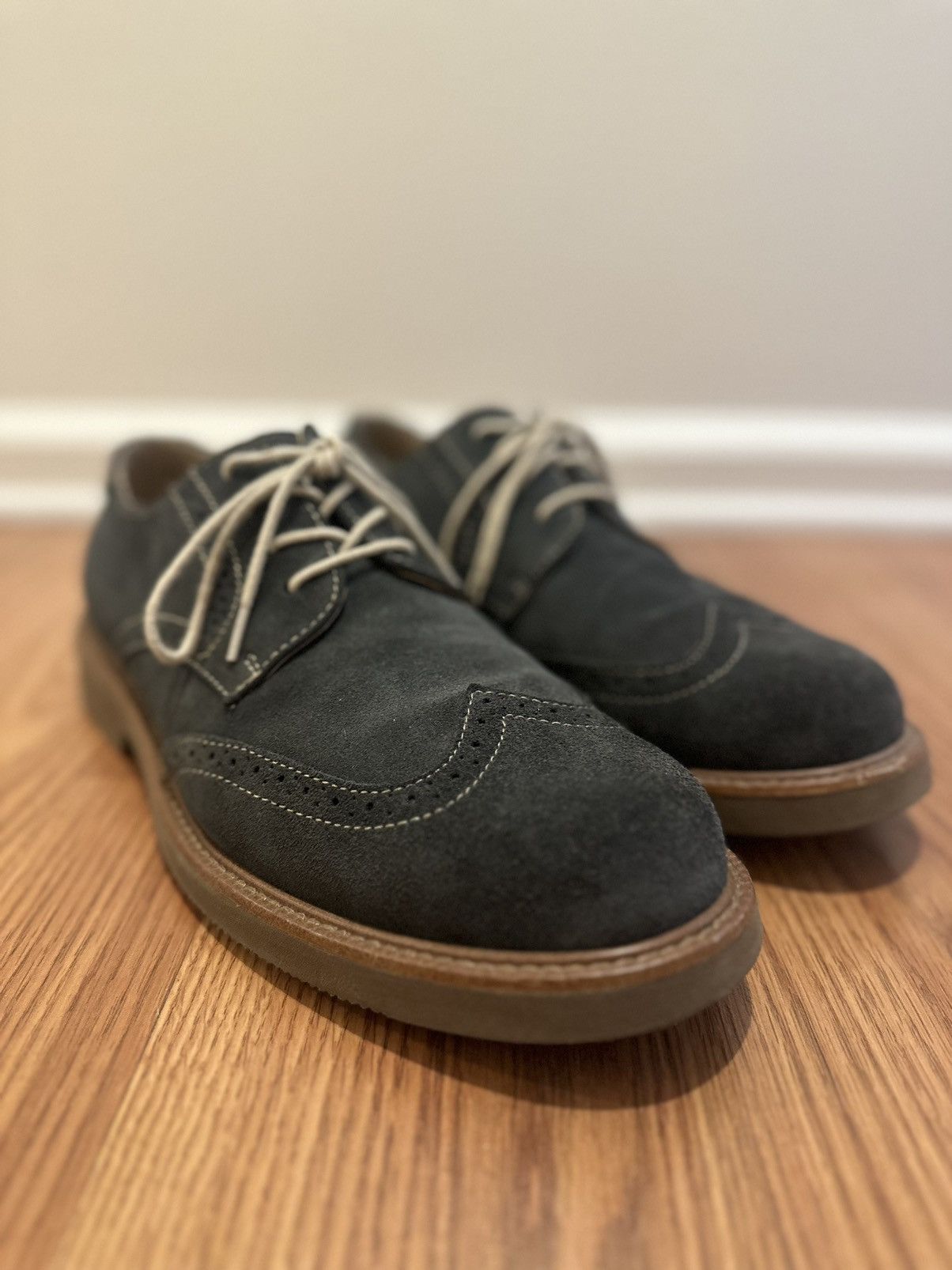 G.H. Bass & Co. BASS BLUE SUEDE WINGTIP SHOE | Grailed