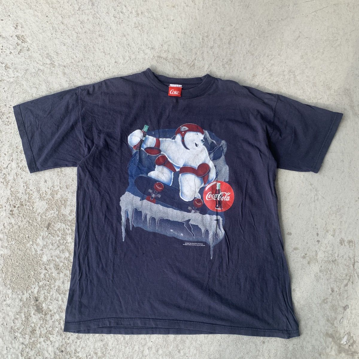 Coca Cola × Vintage Vintage 1998 Coke polar bear skate tee | Grailed