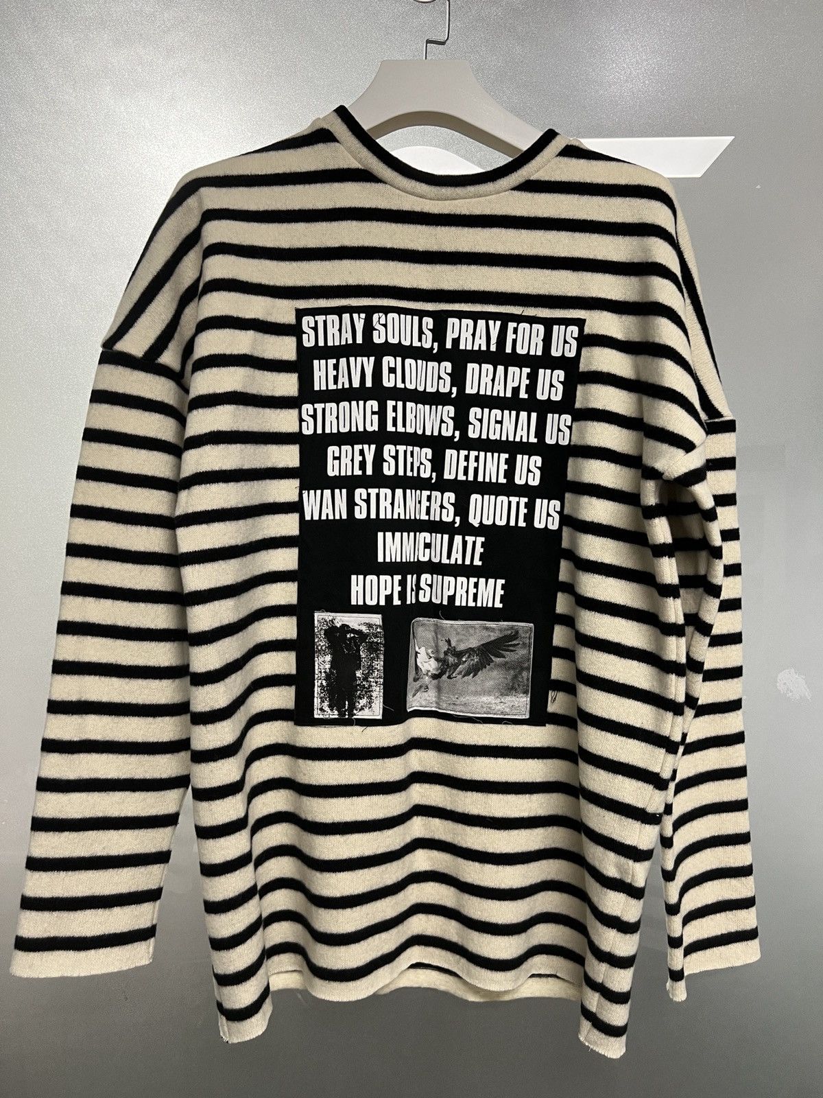Raf Simons Raf Simons Archive Redux SS02 Striped Brushed Wool Sweater ...