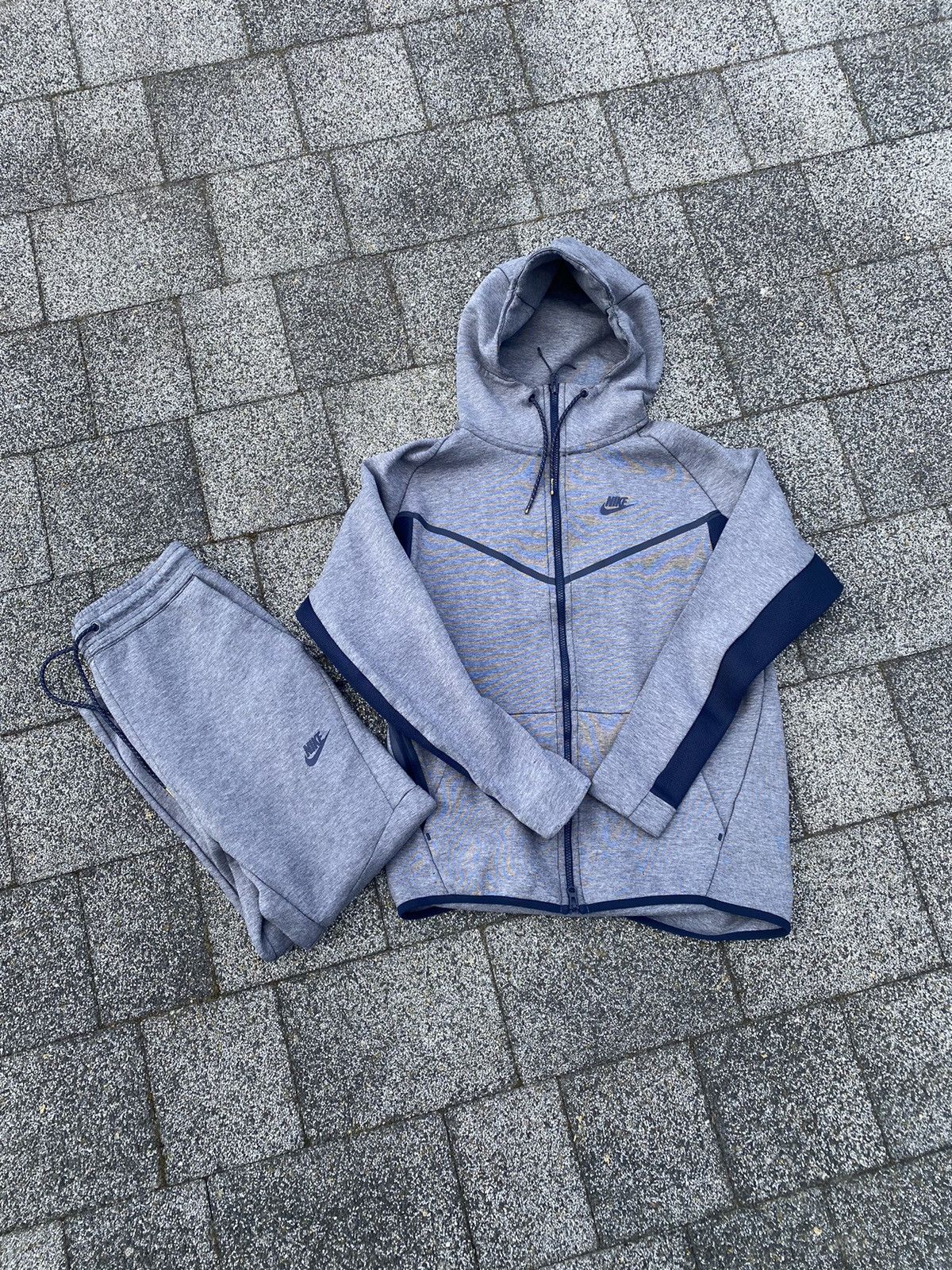 Nike 🔥🔥 Rare Nike Tech Fleece Grey Set Drill Y2K | Grailed