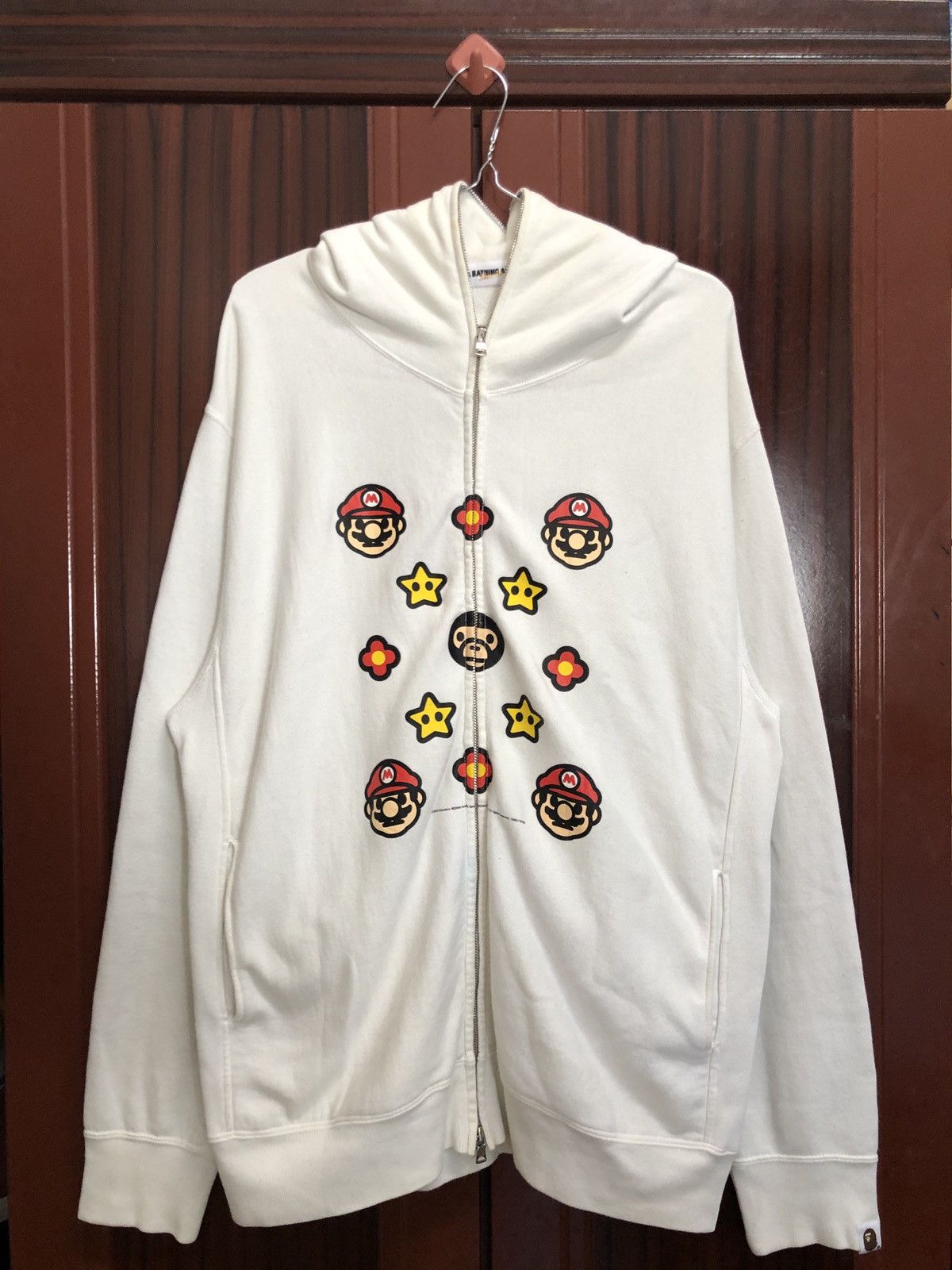 Bape Bape x Mario Baby Milo Monogram Full Zip Hoodie | Grailed