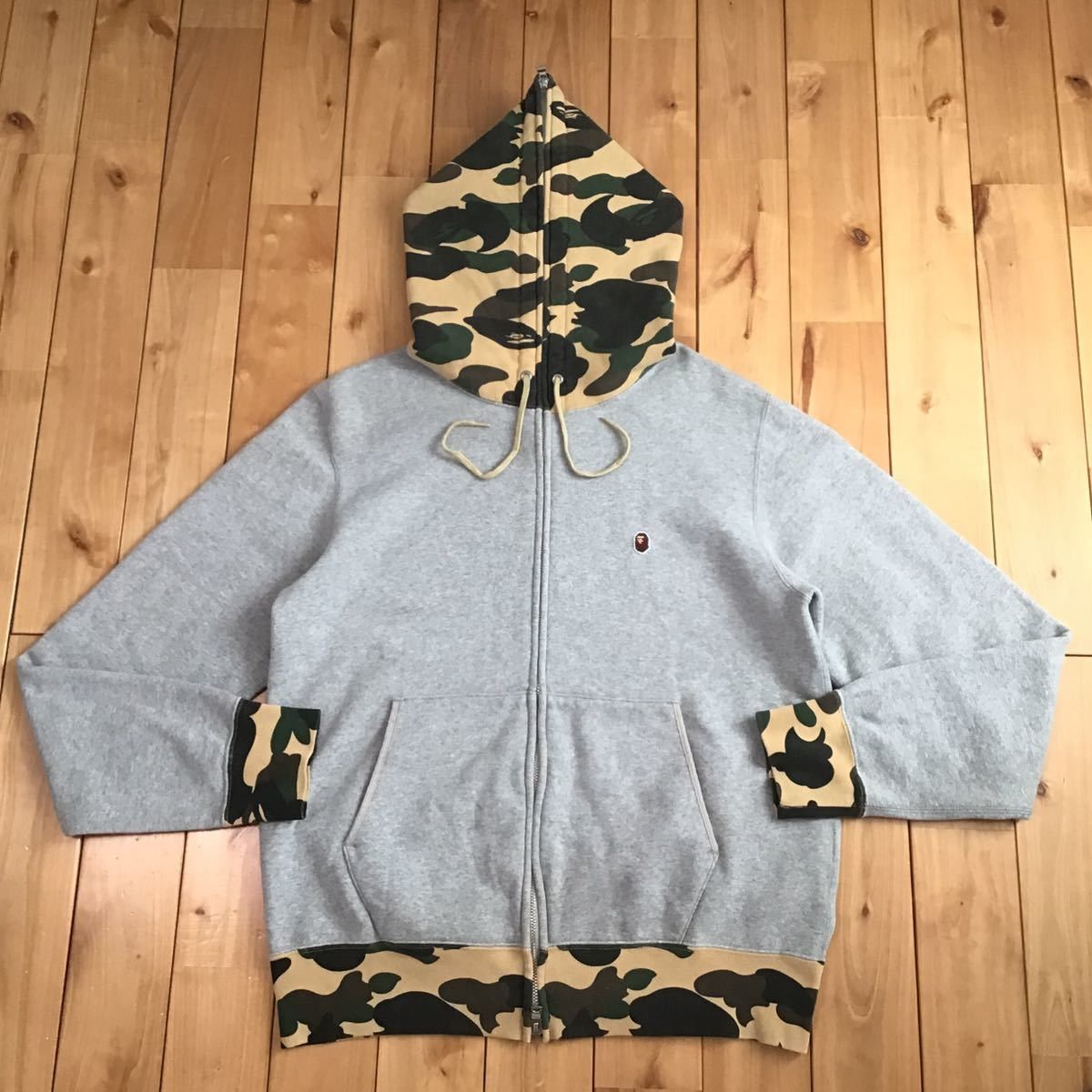 Bape BAPE 1st camo yellow x gray full zip hoodie a bathing ape | Grailed