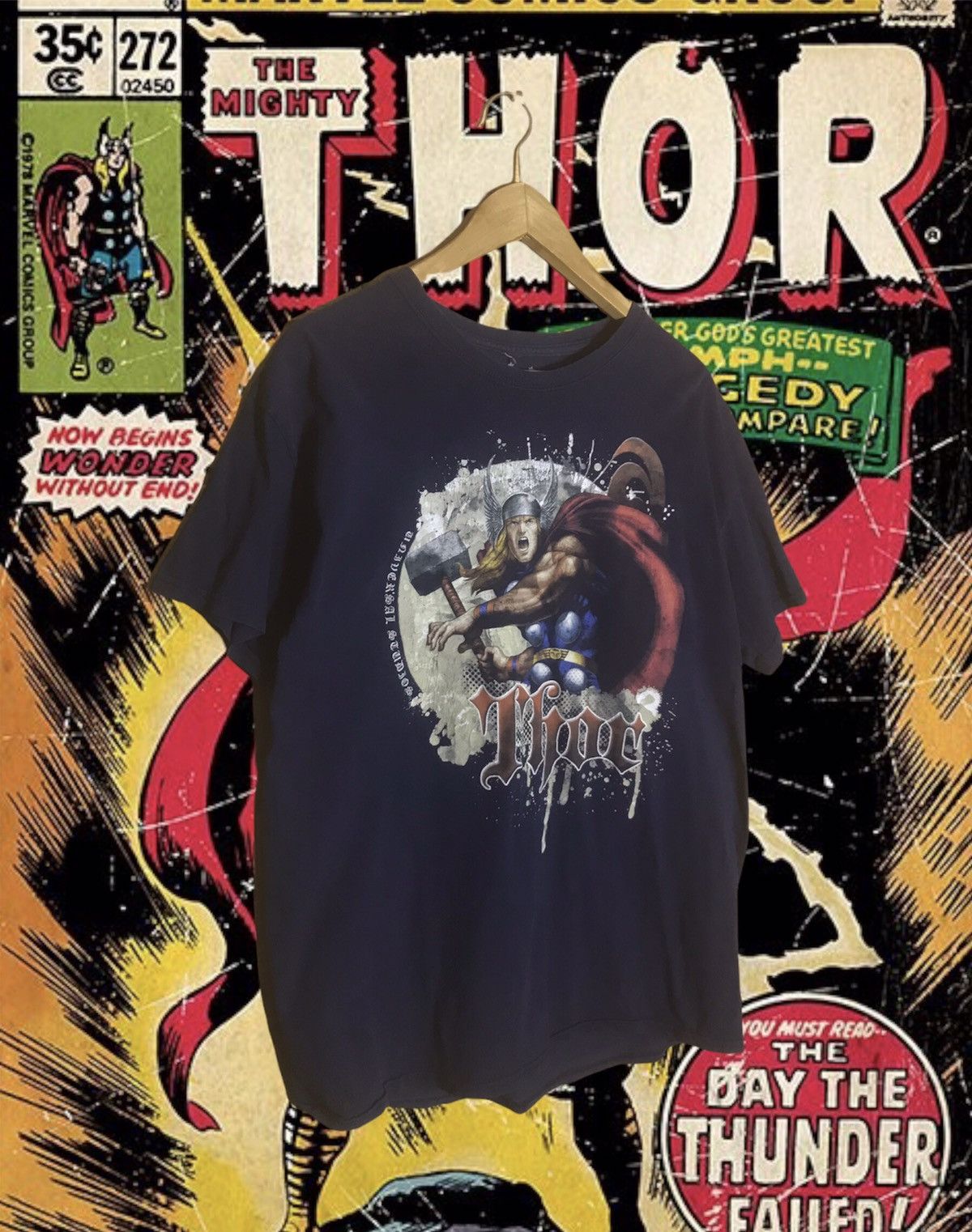 Vintage Vintage Universal Studios Marvel comics Thor t-shirt | Grailed