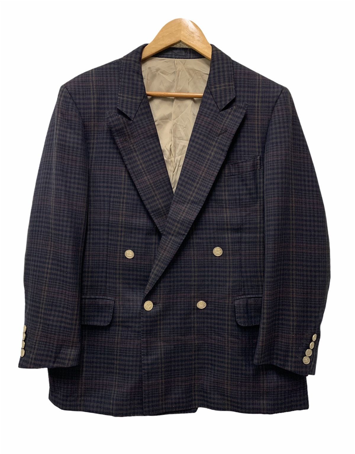 Burberry × Vintage Burberrys Striped Plaid Blazer/Coat/Jacket | Grailed