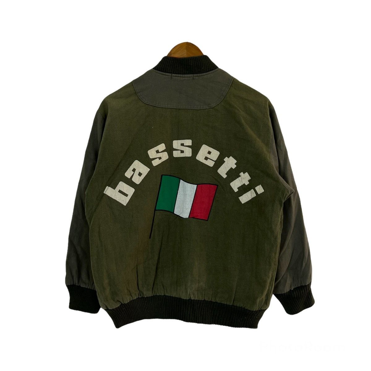Japanese Brand VINTAGE VARSITY JACKET BASSETTI MILANO BIG LOGO | Grailed