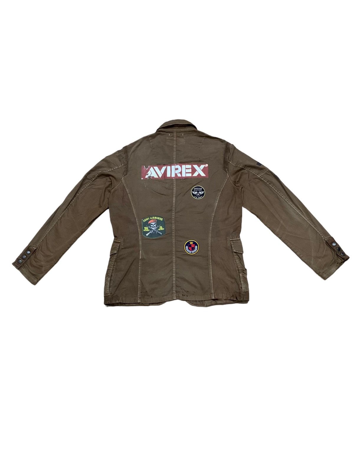 Avirex × Avirex Varsity Jacket × Custom Vintage Avirex Military Big Logo Style Moto Racing ...